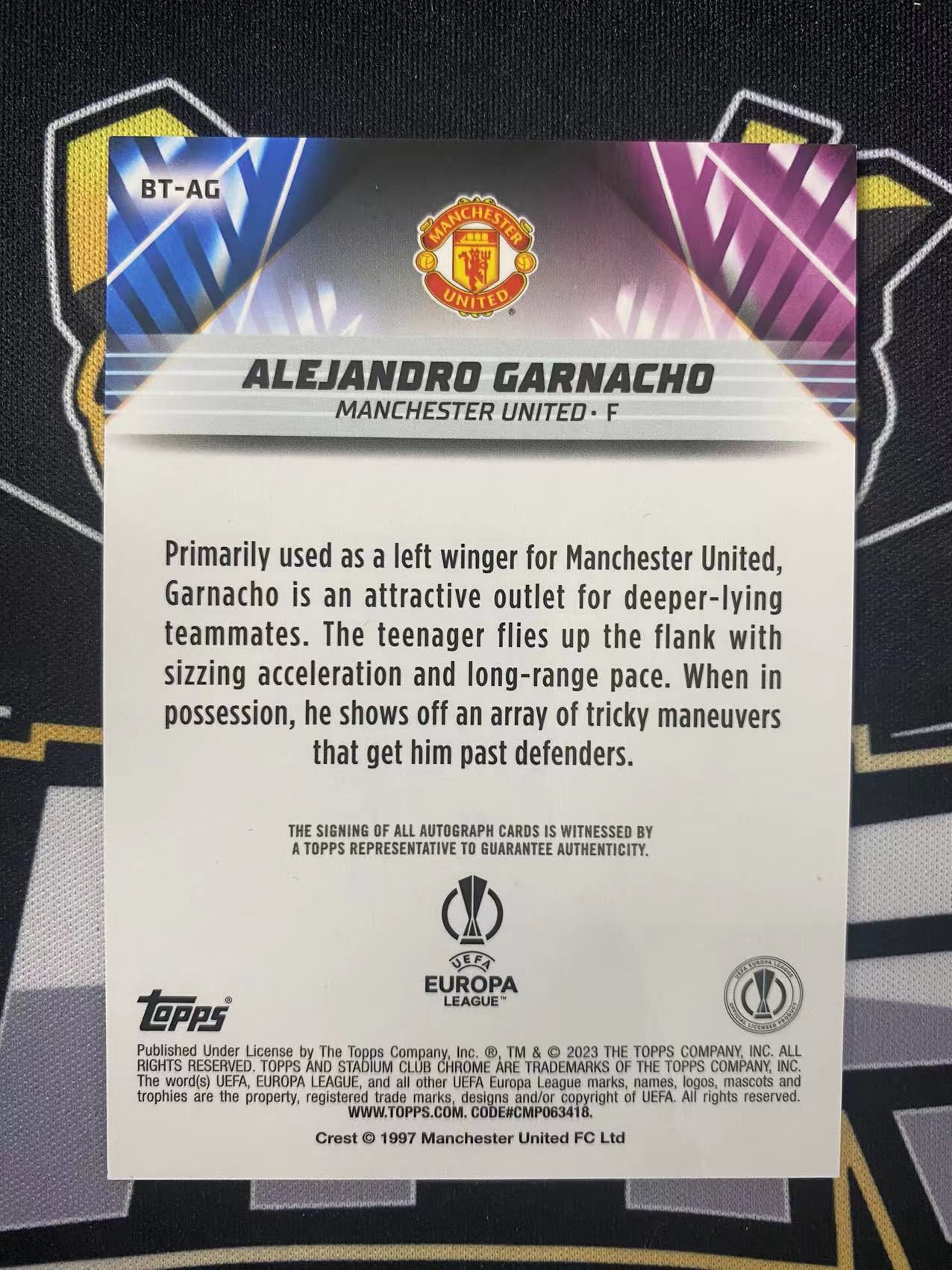 【扒卡拍卖】2023 Topps Stadium Club Chrome 欧冠竞技场 Alejandro Garnacho 亚历杭德罗加纳乔 ...
