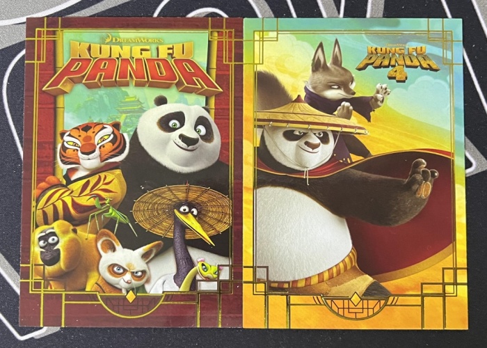 老米拍卖eu031 2024 寻卡 功夫熊猫 盖世传奇系列 Kung Fu Panda 盖世五侠 阿宝 师父 小真 第一部 第四部 海报 特卡