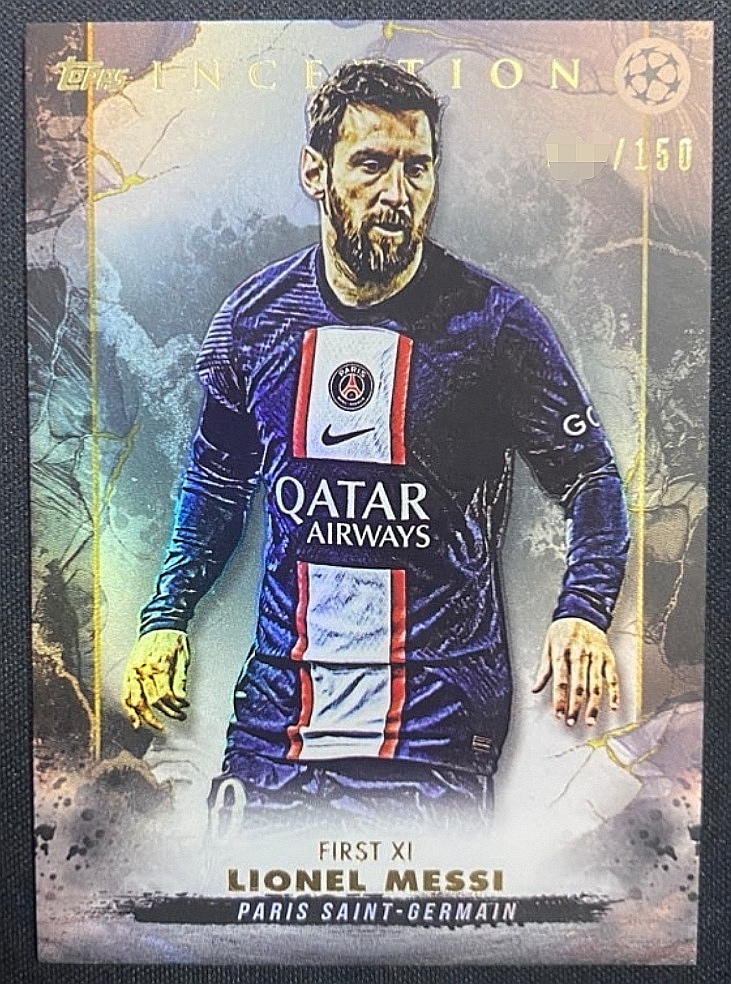 2023 Topps inception Lionel Messi 欧冠 盗梦空间 西甲巴萨 巴塞罗那 巴黎圣日耳曼 阿根廷 梅西 黑折 低编 ...
