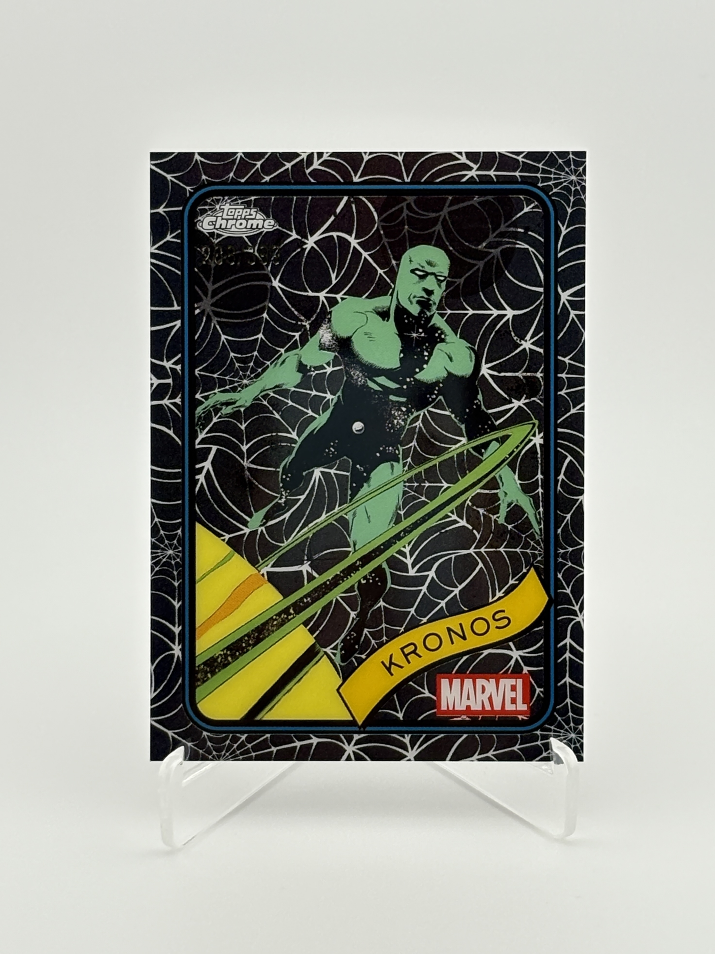 2025 Topps Chrome Kronos 【湖水蓝拍卖】克罗诺斯 Marvel 漫威 TC 蛛网折 399编 MCU 卡品如图 潘 卡淘