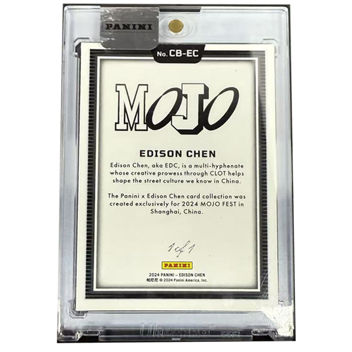 2024 Panini 黑曜石 陈冠希 RC MOJO 陈冠希 RC 新秀首发 黑泼墨 泼墨特卡 卡趣嘉年华 卡展限定 1/1编 1of1 超 ...