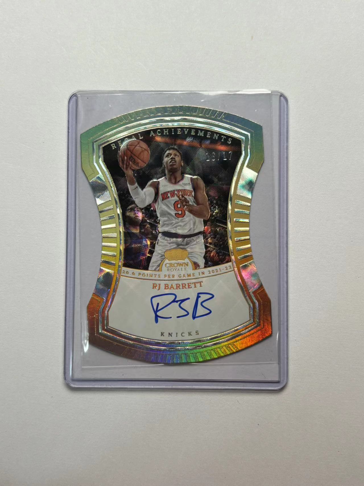 2022-23 Panini Crown Royale R.J. Barrett RJ 巴雷特 RJB 尼克斯选图 皇冠系列 16/17编 银 ...