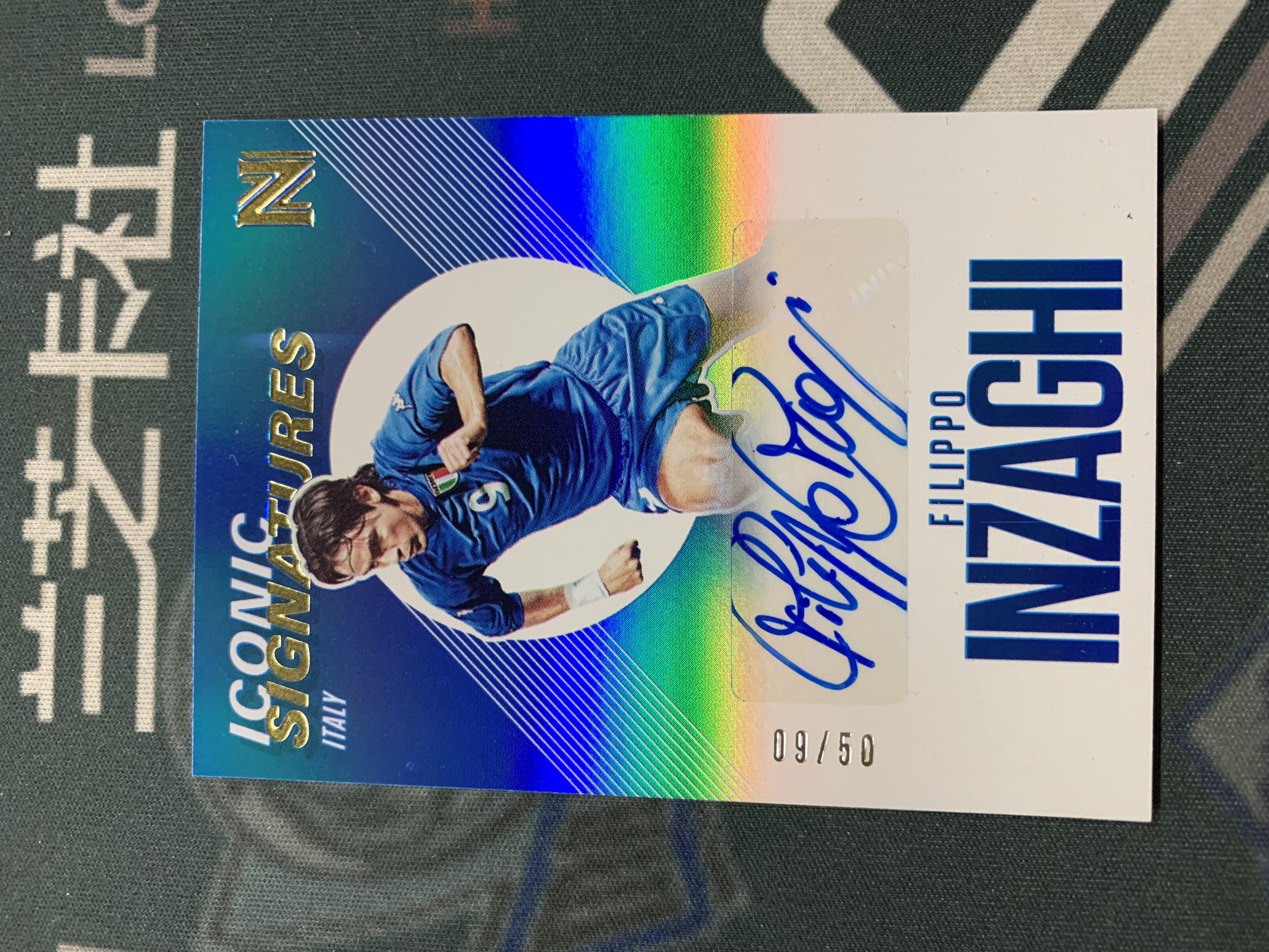 2017 Panini Nobility Filippo Inzaghi 【LZK SCH】2017 贵族 系列 少见 50编折射签字卡 ...