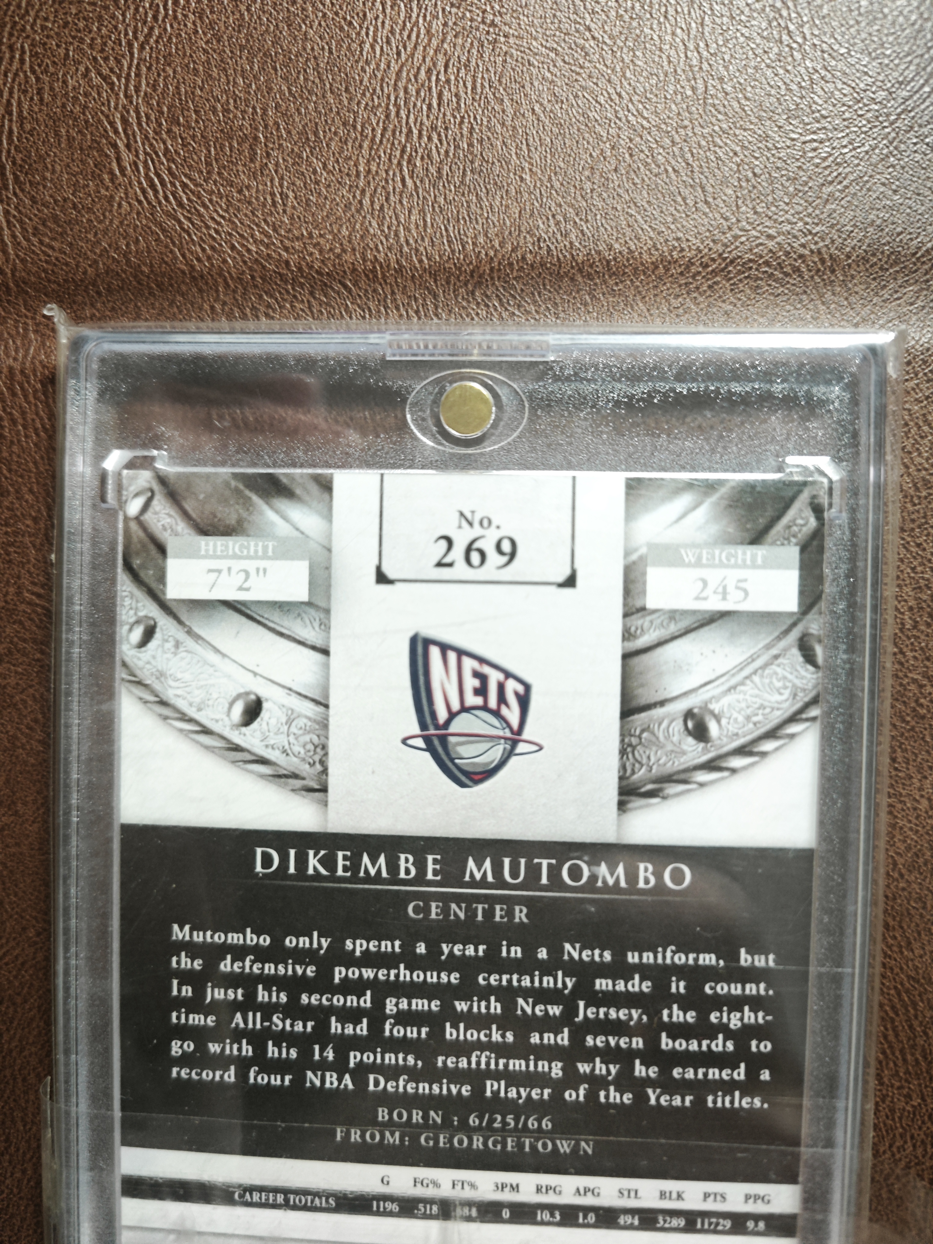 【TAO球星卡】14-15 panini preferred Dikembe Mutombo crown royale 篮网 穆托姆博 超大 ...