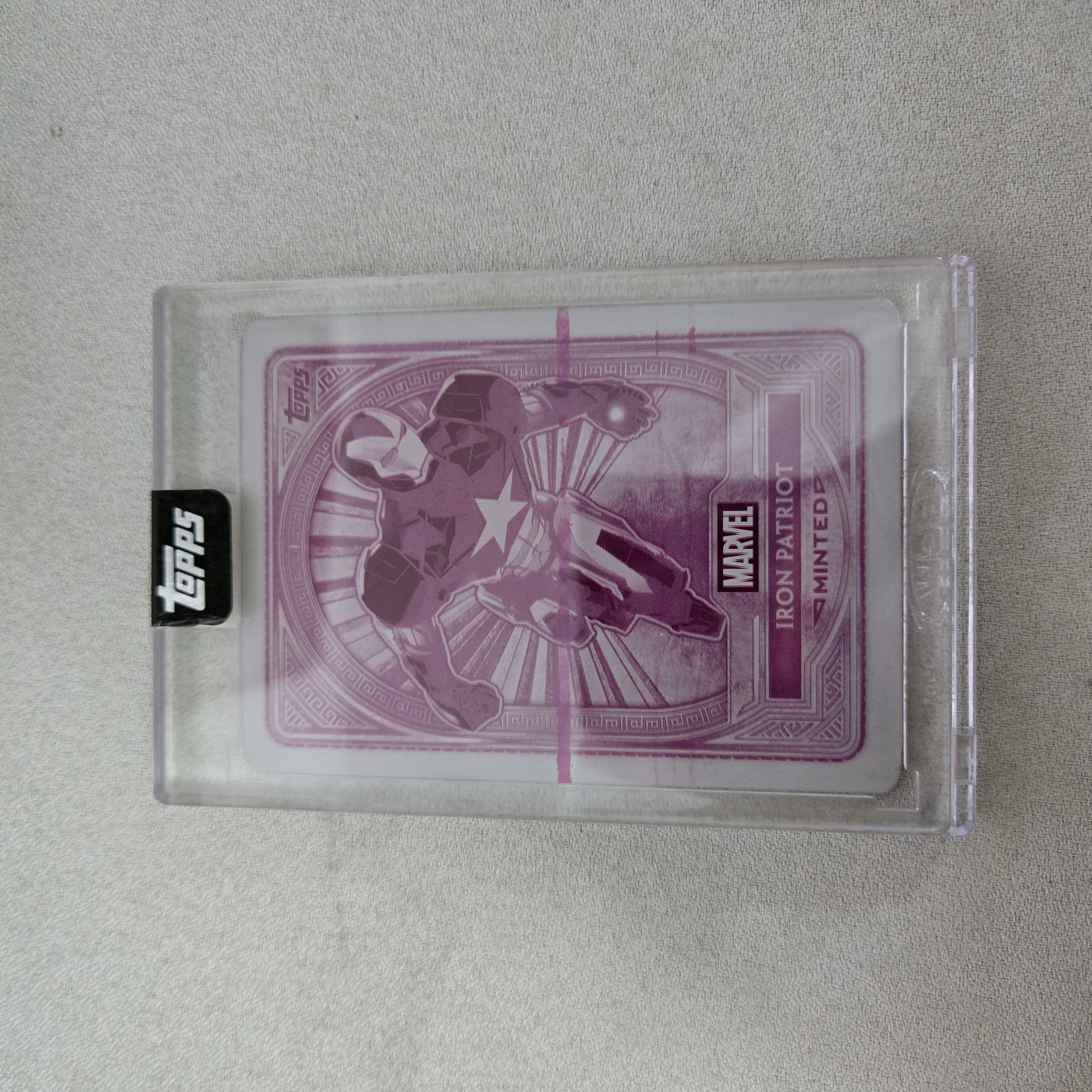 2025 Topps Marvel (MCU) Mint 漫威 Minted Iron Patriot 1/1 印刷底板 钢铁爱国者 卡品如图 ...
