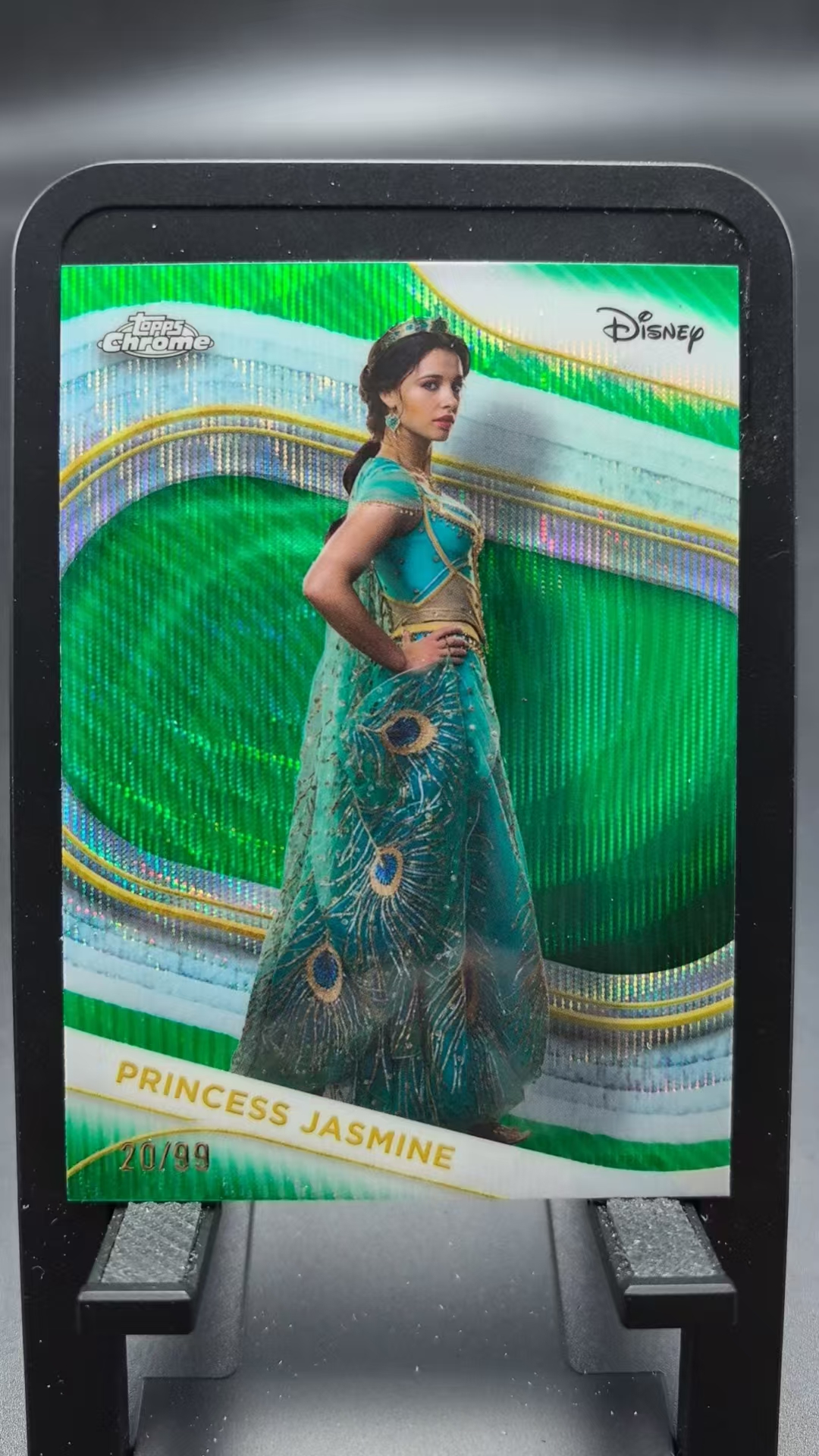 2025 Topps Disney princess jasmine 【EC】 Chrome 元年迪士尼 TC 茉莉公主 折射 绿波纹折 20 ...