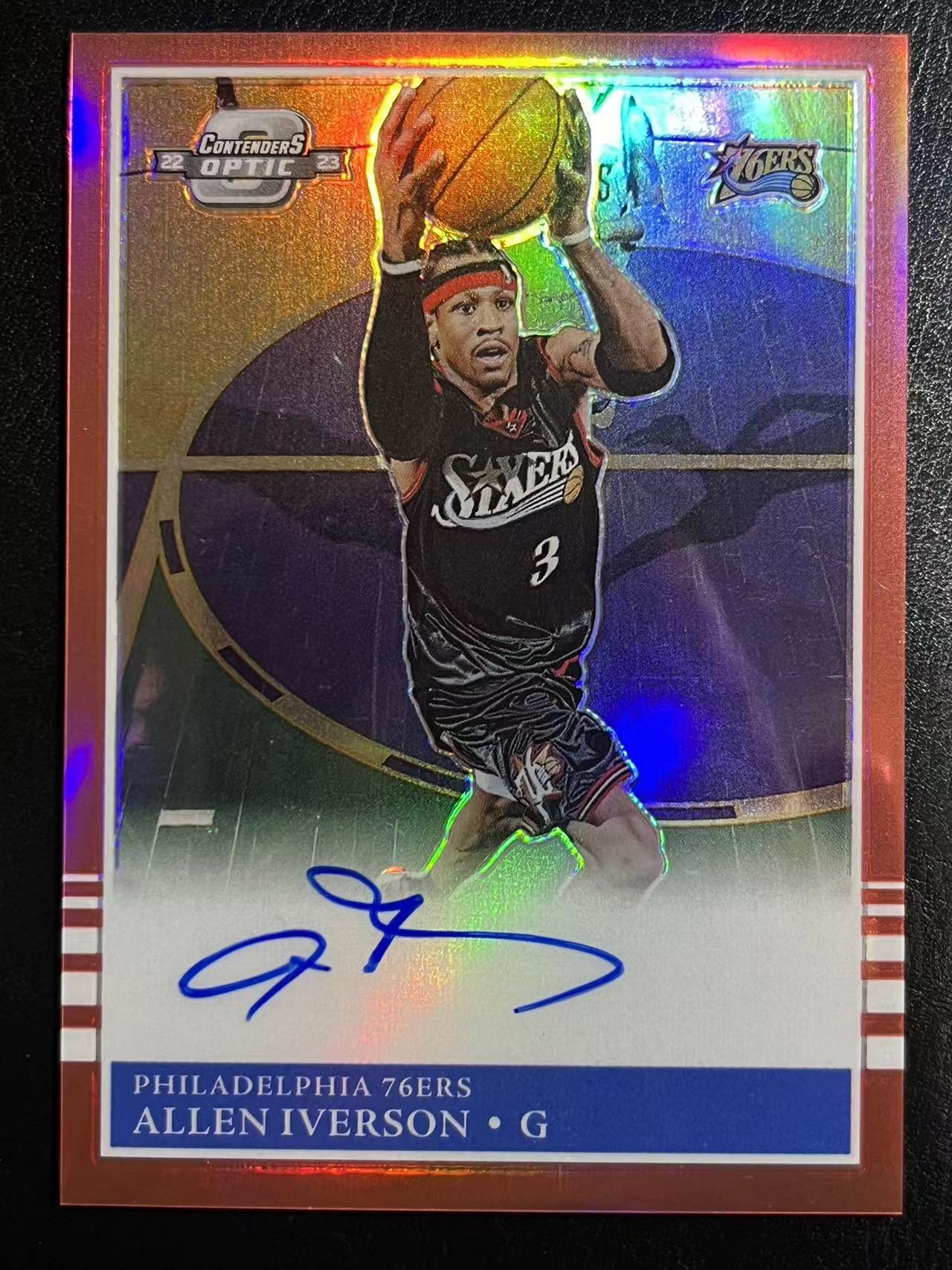 2022-23 Panini Contenders Optic Allen Iverson 艾弗森 76人选图 球票系列 60编 红平行 复古 ...
