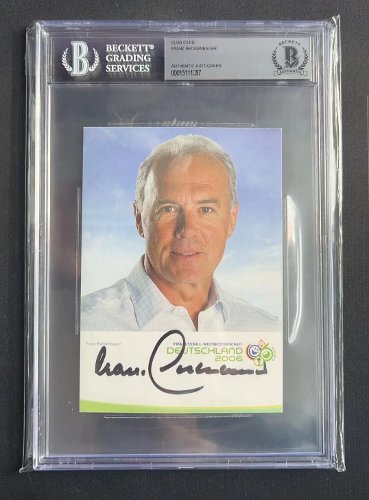 T416【天津SLAM代卖】Club Card 2006 德国世界杯 海报 足球皇帝 Franz Beckenbauer 贝肯鲍尔 亲签卡签 ...
