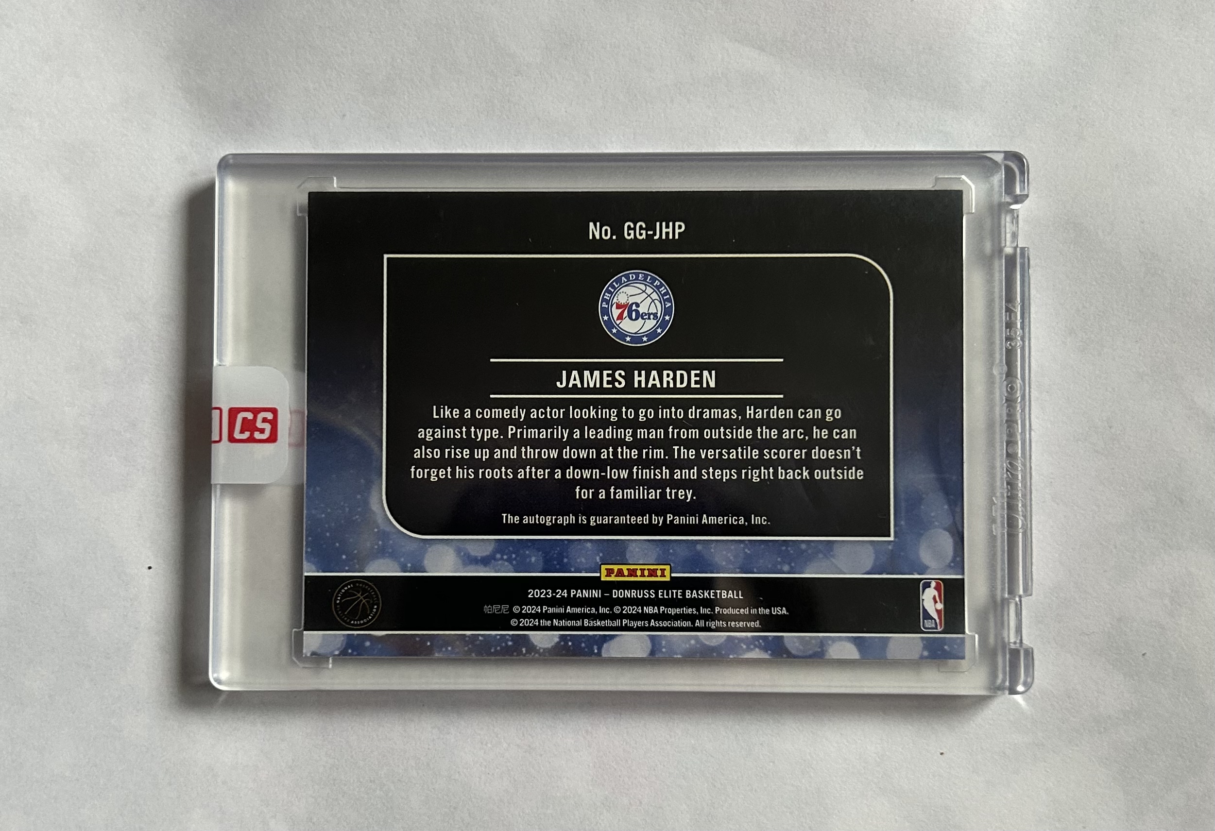 【DHh】2023-24 Elite James Harden 精英 76人 詹姆斯 哈登 签字 卡签 红折/25编 GG签 ...