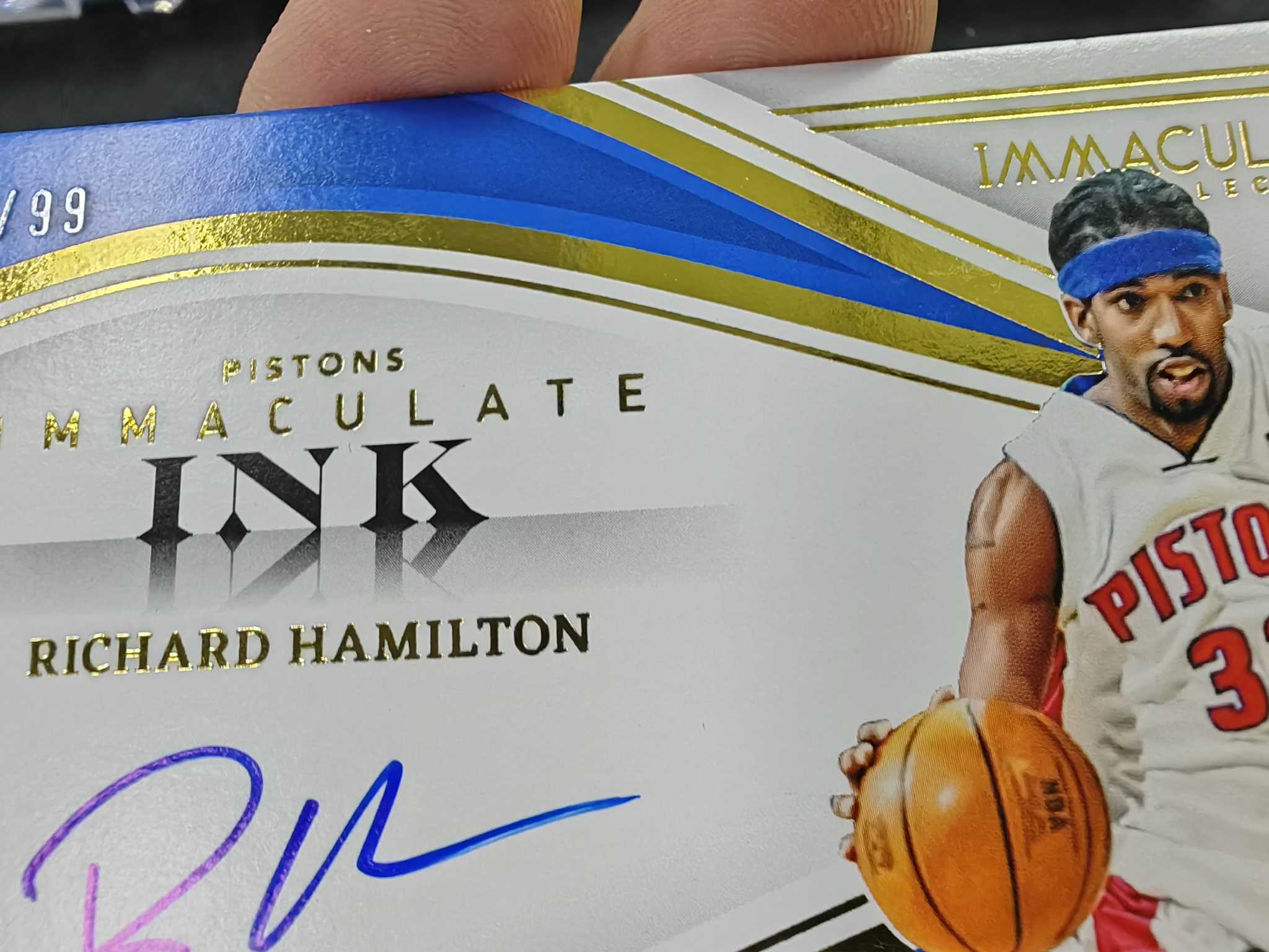 2022-23 Panini Immaculate Richard Hamilton SC球星卡 活塞 汉密尔顿 签字 卡签 99编 卡品如图 ...