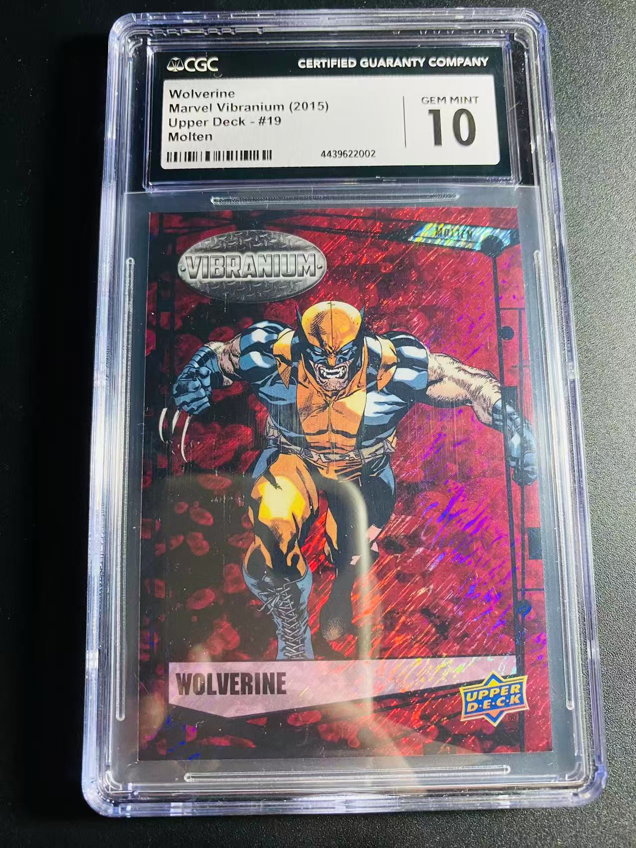 【YHO】2015 Upper Deck Marvel 漫威 Vibranium 振金 金刚狼 Wolverine 红折 雨点折 Molten ...