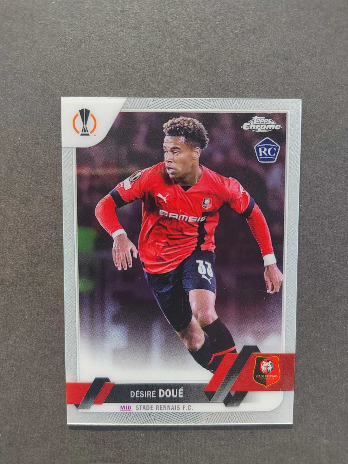 2023 Topps Chrome Désiré Doué RC 杜埃rc新秀，卡品如图，34 卡淘