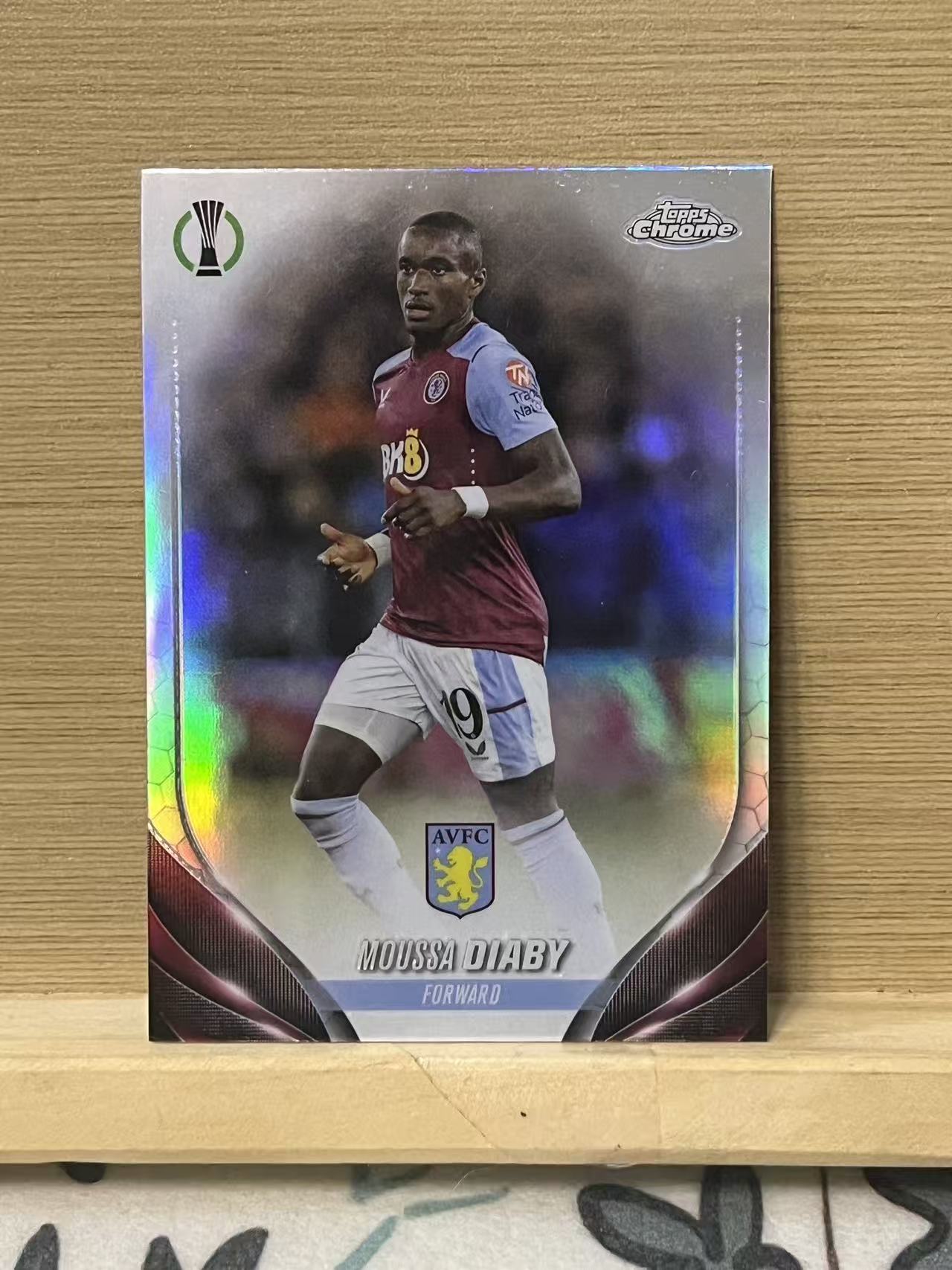 2024 Topps Chrome Moussa Diaby 穆萨 迪亚比 阿斯顿维拉 欧冠 银折 pz 实卡精美 收藏必备 A42 卡淘