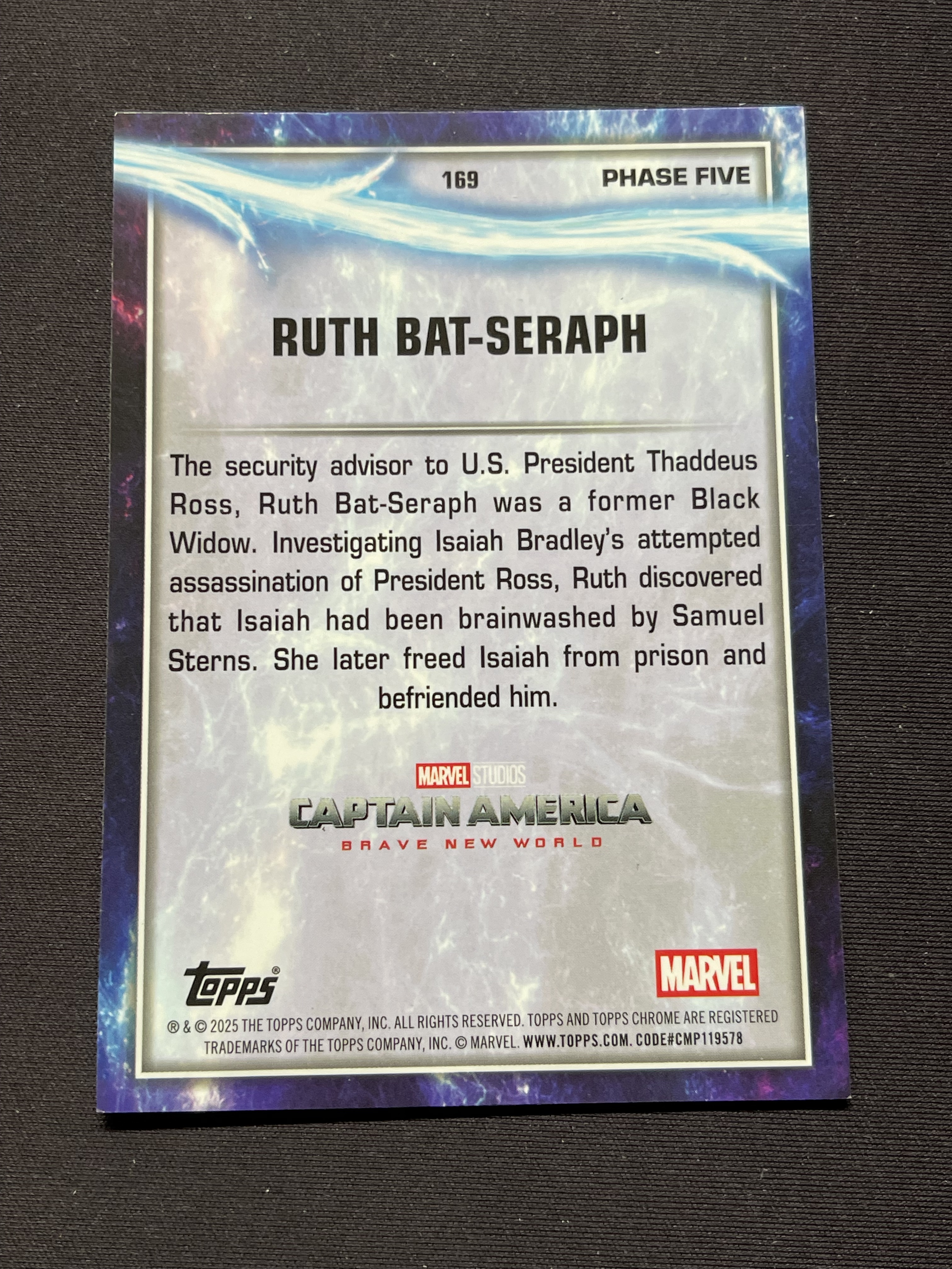 2025 Topps Marvel Studios Ruth Bat-Seraph Chrome 漫威 美国队长4 露丝·巴特-塞拉夫 ...