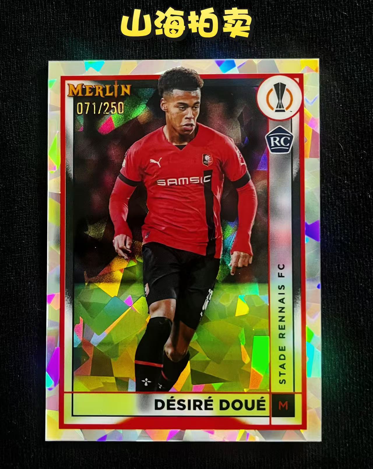2022-23 Topps Merlin Chrome Desire Doue RC 德西雷 杜埃 RC新秀 250编 原子折 白碎冰 雷恩 ...