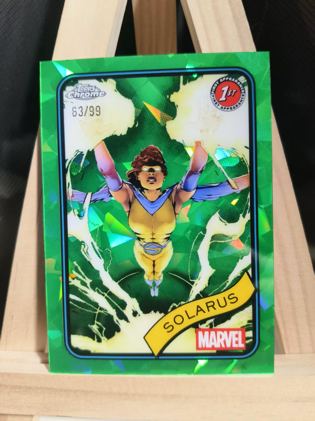 2025 Topps Chrome Solarus 【九轩小师弟】#8 MARVEL 漫威 solarus 索拉鲁斯 63/99编 绿碎冰折 ...