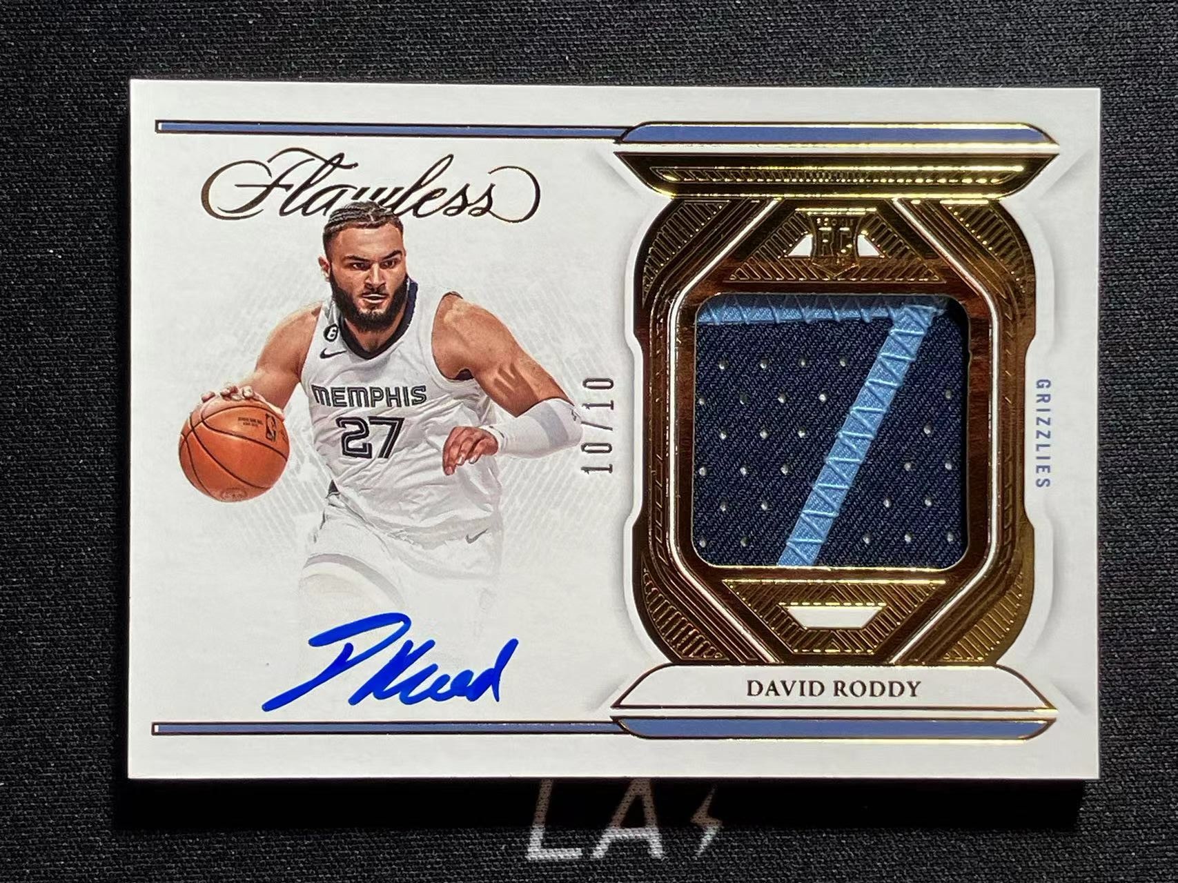 【LA拍卖】2022-23 Panini Flawless David Roddy 手提 灰熊 大卫 罗迪 新秀 RC 签字 卡签 新秀签 ...