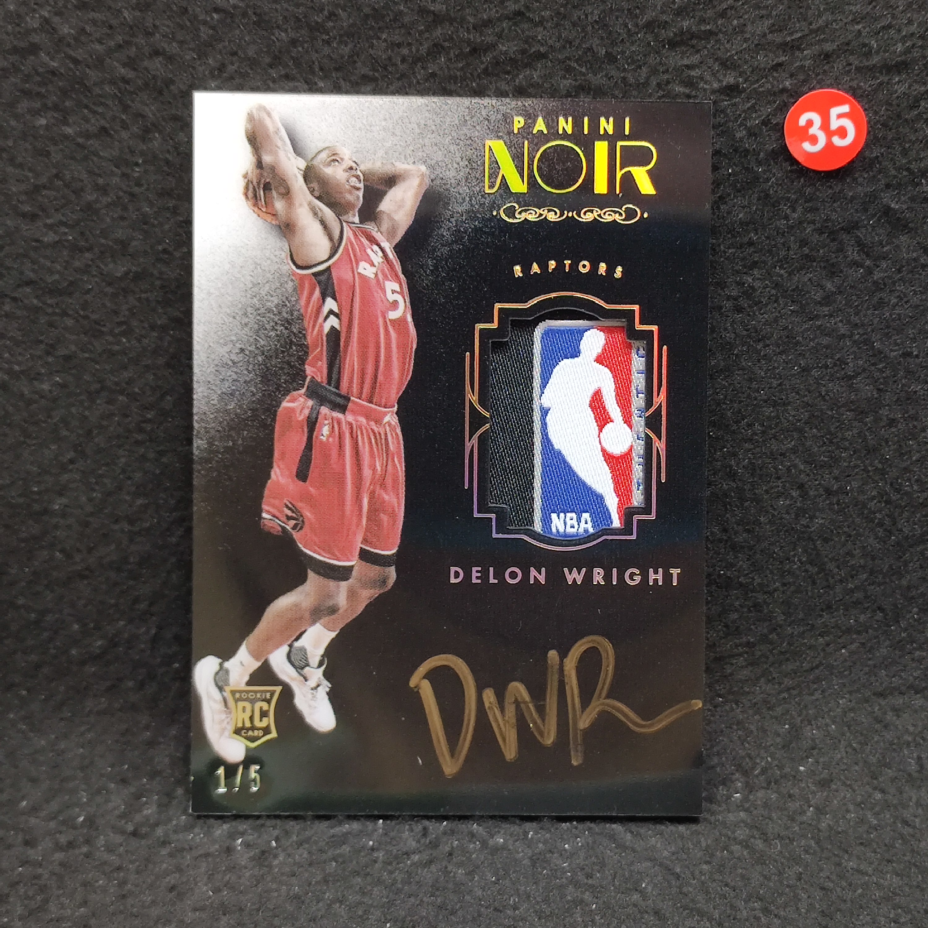 【大腿代卖】Delon Wright 德朗赖特 2015-16 Noir 诺尔 RC新秀 1/5编 首编 RTA 签字 金笔卡签 球衣物料 ...