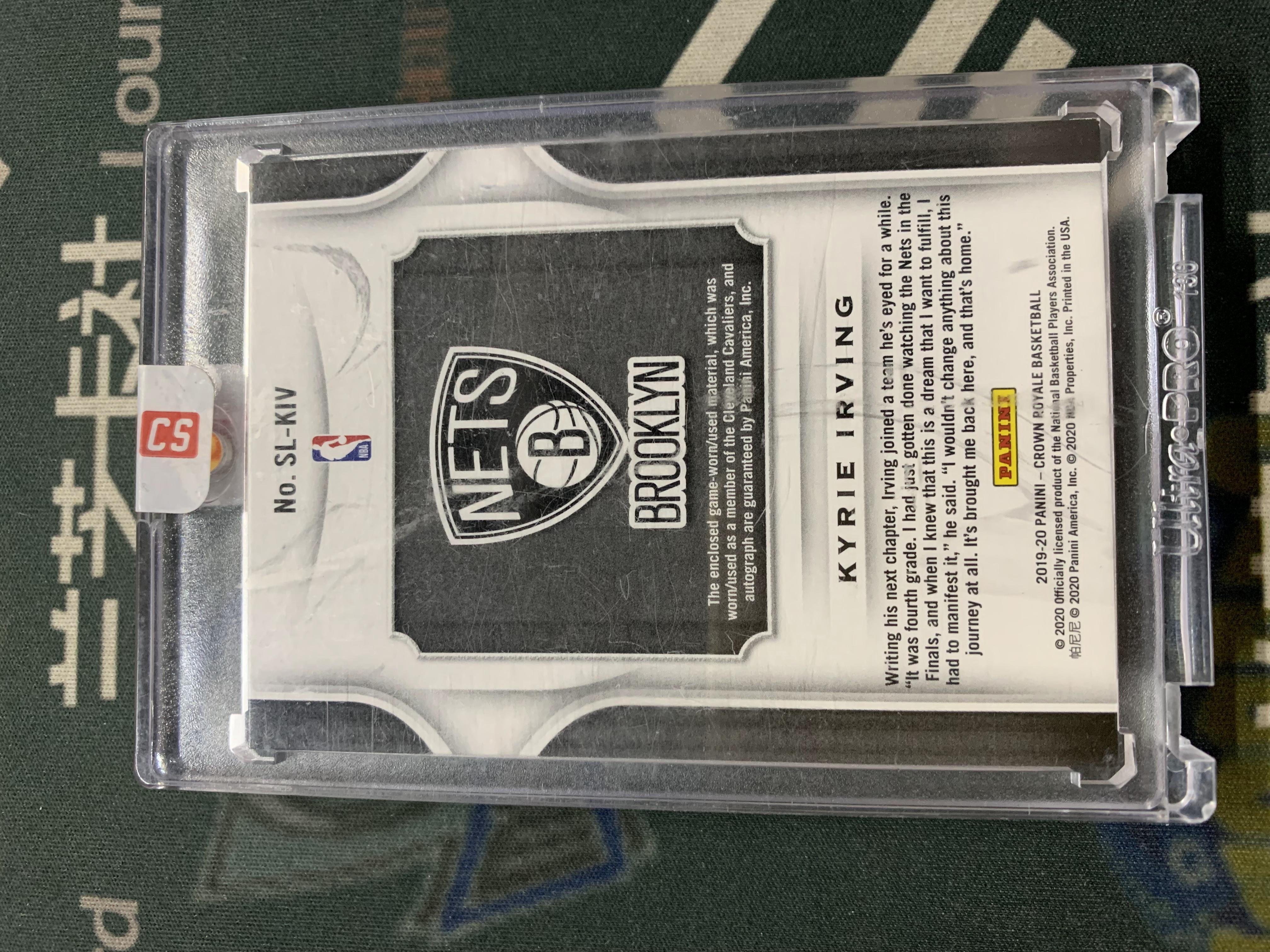 2019-20 Panini Crown Royale Kyrie Irving 【LZK ICE】皇冠系列 10编 金版 剪影大patch ...