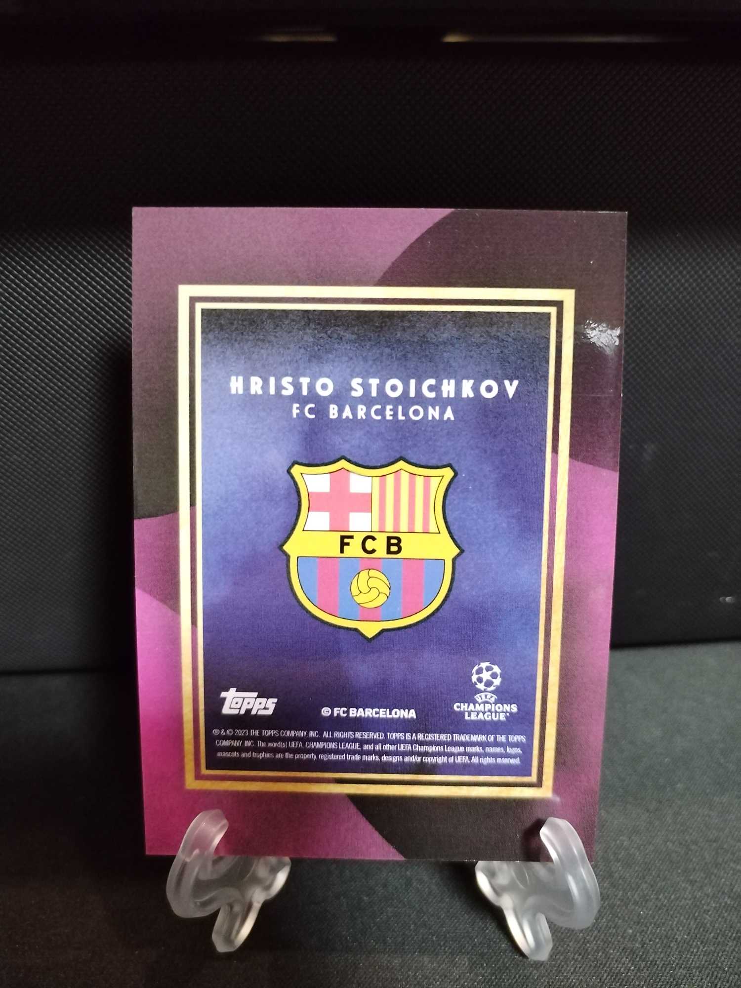 2023 Topps deco Stoichkov 【阿岳球星卡】欧冠 德科 巴萨 赫里斯托 斯托伊科夫 霹雳火 传奇 4/5编 超低编 特卡 ...