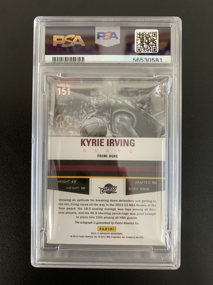 2012-13 Panini Absolute Kyrie Irving RC 150【超级拍卖】abs 凯里 欧文 骑士 新秀 签字 卡签 ...