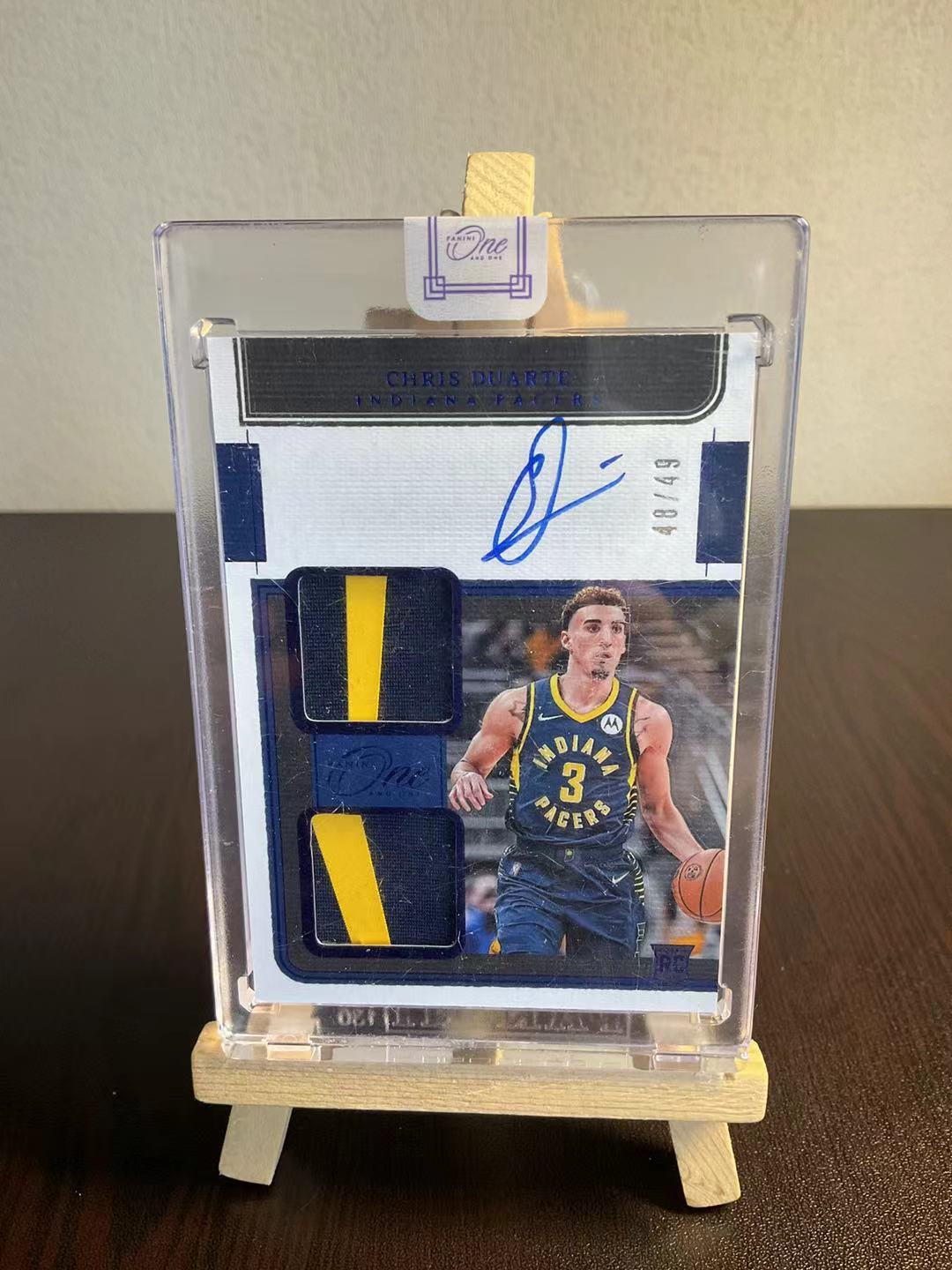 2021-22 Panini One and One Chris Duarte RC RC 步行者 杜阿尔特 双窗 新秀patch 签字卡 ...