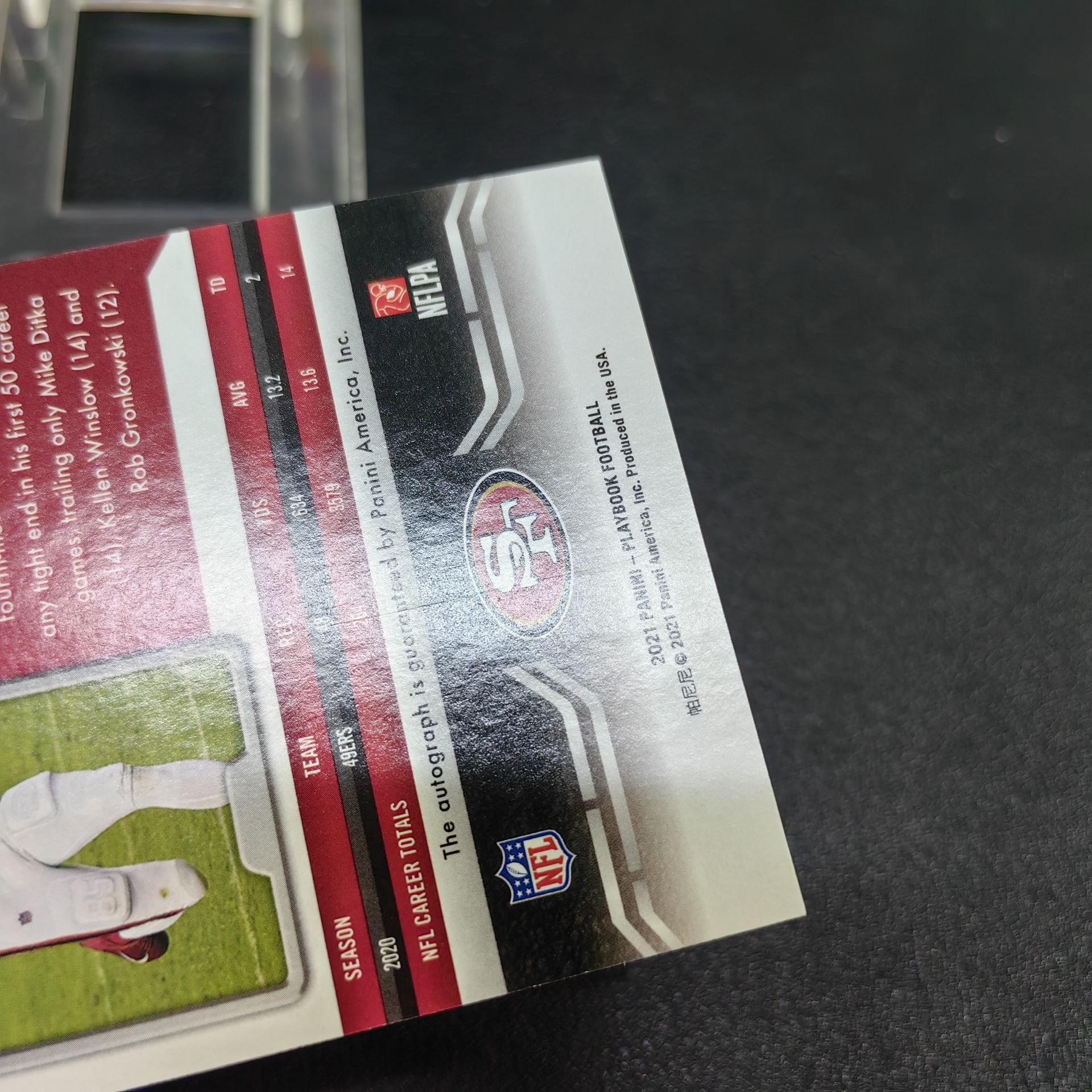 【浩行拍卖 截标预付82%】2021 panini playbook George Kittle 旧金山49人 乔治 基特尔 签字 9/25编 ...