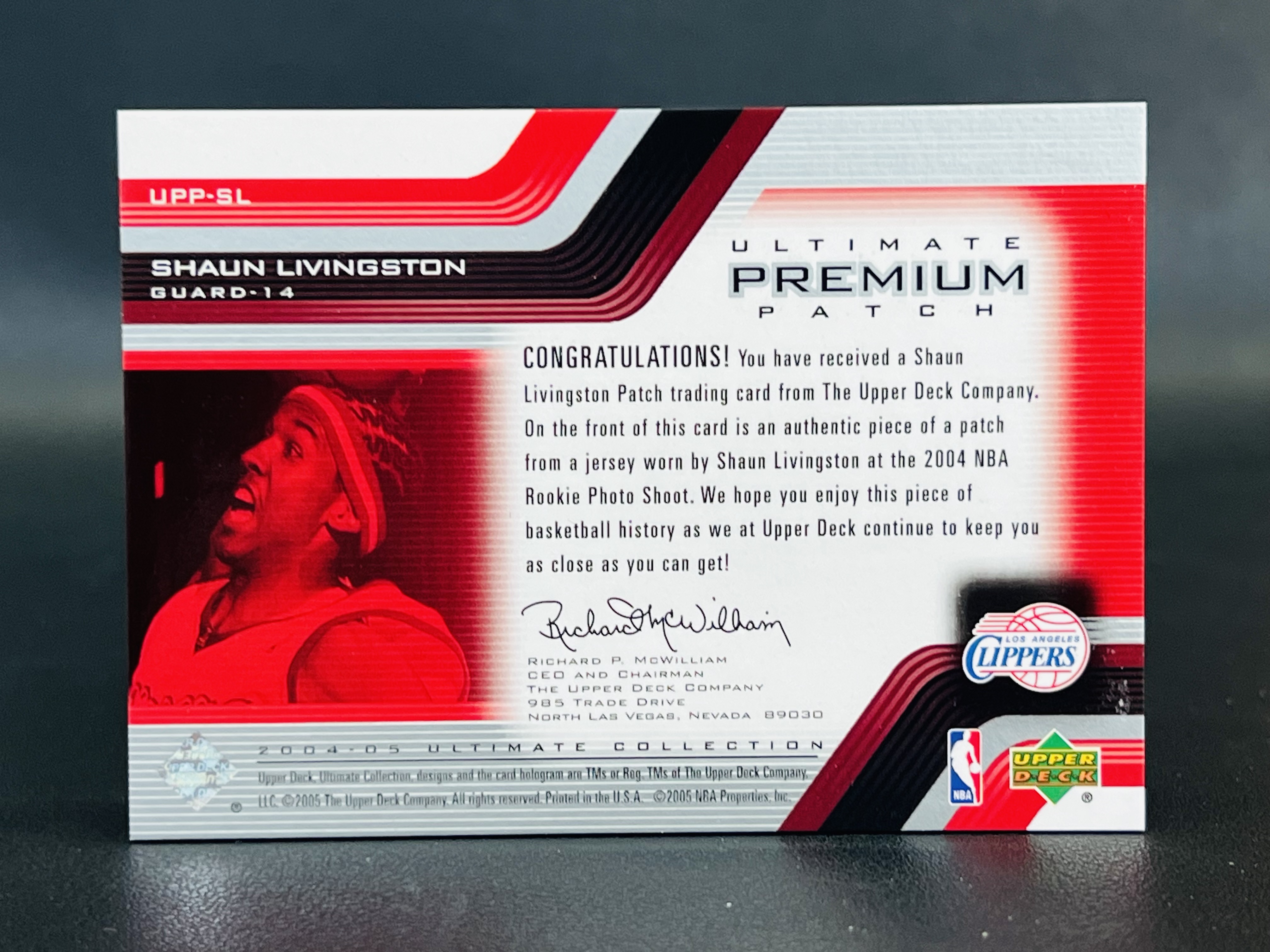 【宁波芳姐代拍】2004-05 UD Ultimate Premium Patch SHAUN LIVINGSTON /75 快船 肖恩 ...