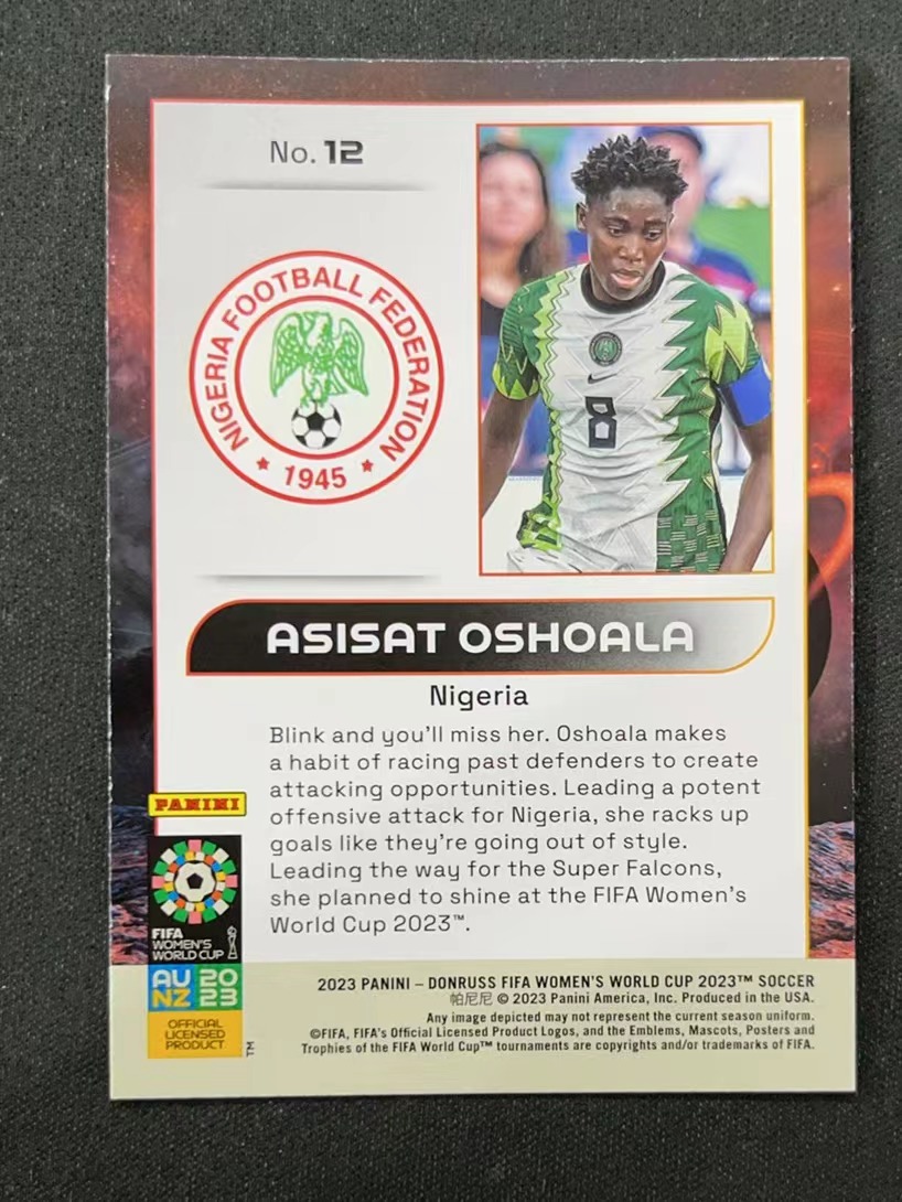 【长安代卖】2023 Panini Donruss FIFA Asisat Oshoala 女足世界杯 尼日利亚 埃斯萨特奥莎拉 ...