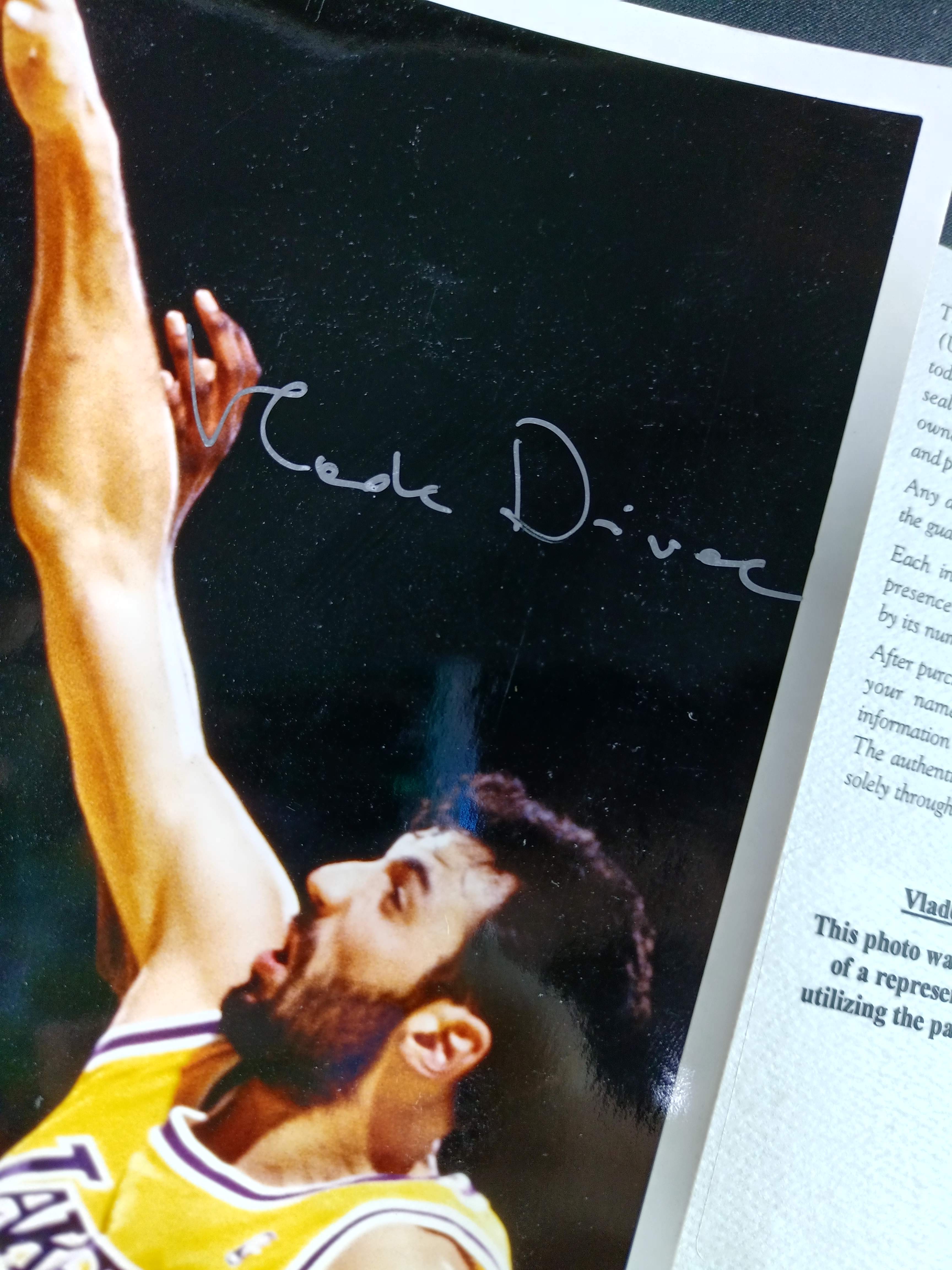 【LA拍卖】Upper Deck Authenticated Vlade Divac 弗拉德 迪瓦茨 湖人队 国王队名宿 大照片签字 亲笔签名 ...