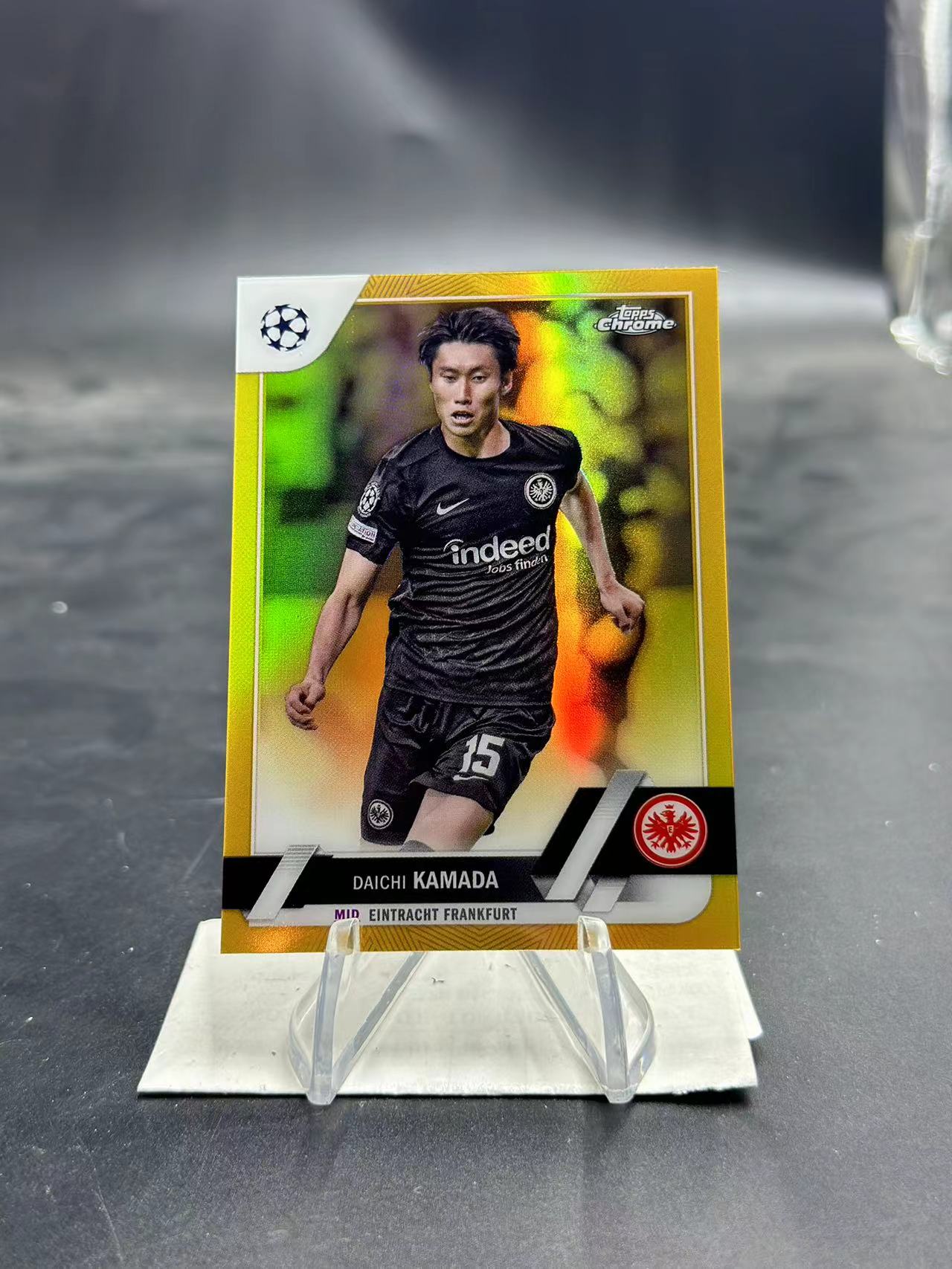 2023 Topps Chrome Daichi Kamada 欧冠TC 法兰克福 镰田大地 04/50编 金折 折射 卡品如图【原地起飞卡社 ...