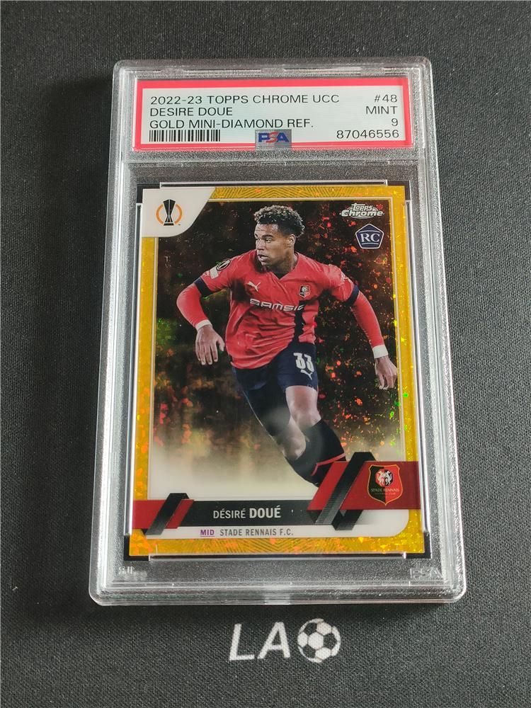 【LA足球】2022-23 Topps Chrome Desire Doue 欧冠欧战 雷恩 杜埃 法国 巴黎圣日耳曼 太子 新秀RC 正新秀 ...