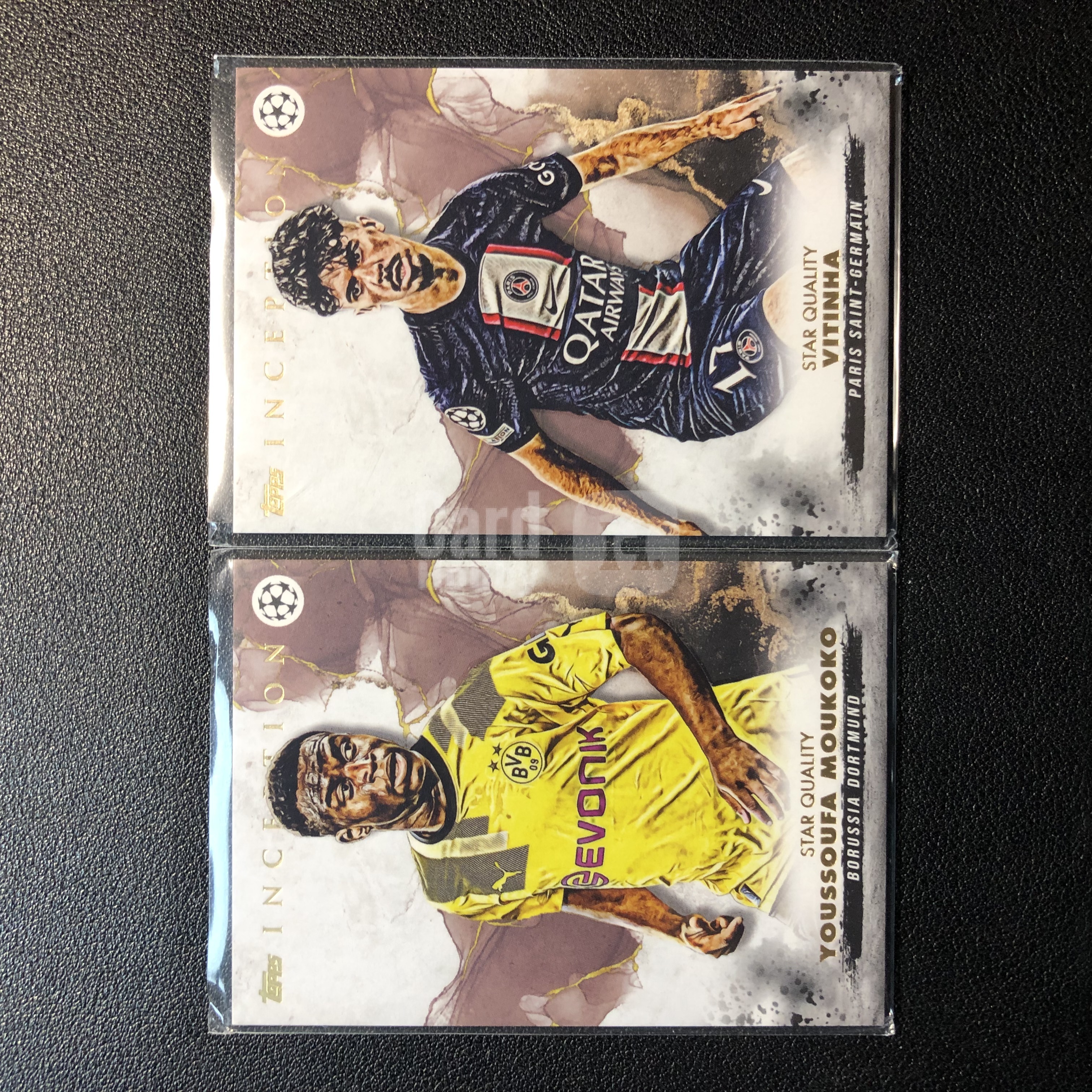 2022-23 Topps Inception 穆科科 维蒂尼亚 Base 共2张打包 多特蒙德 大巴黎 欧冠盗梦空间 Lot不保卡品 ...