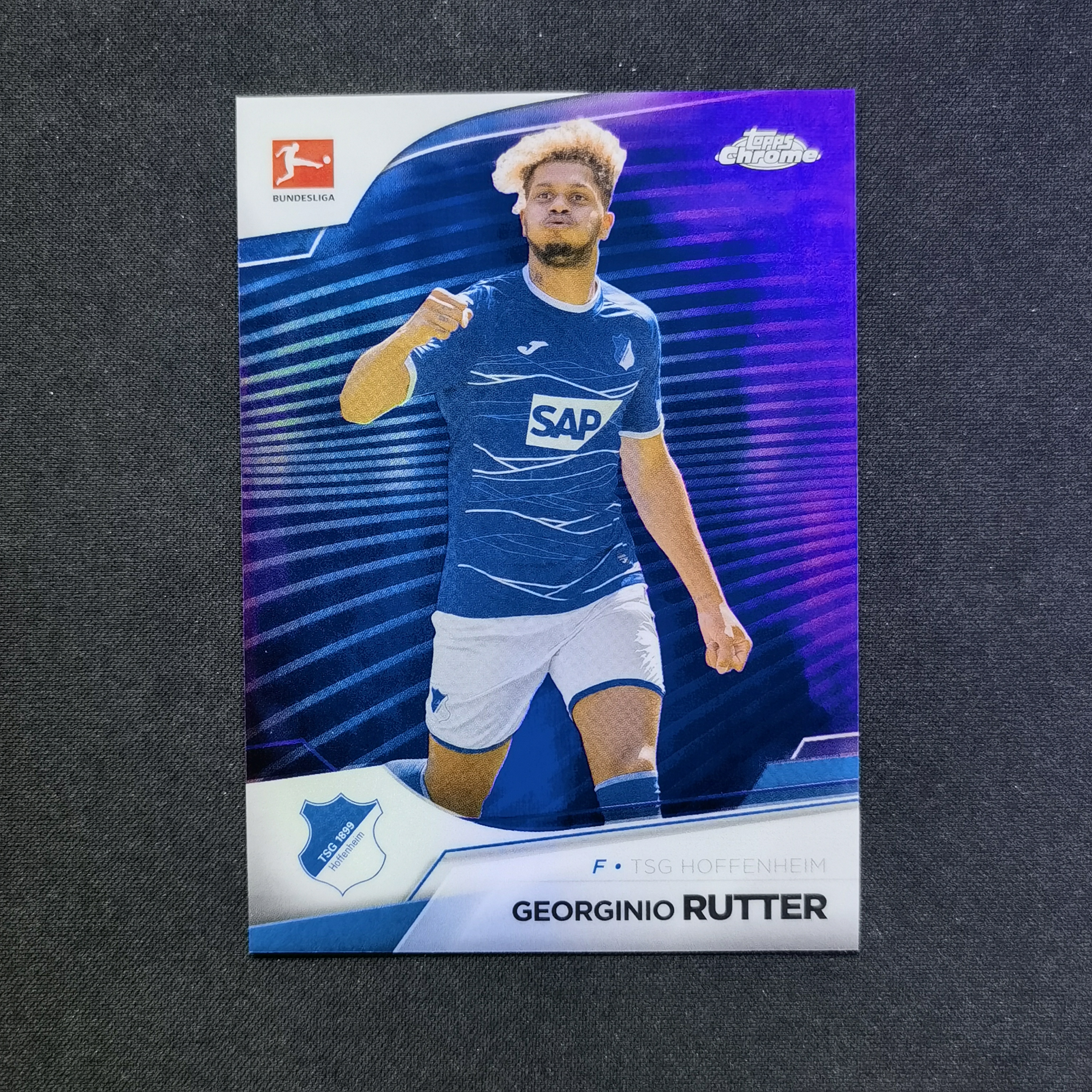 【哈卡球星卡#JJ】2022-2023 Topps Chrome 德甲 Georginio Rutter 乔吉尼奥 鲁特尔 霍芬海姆 紫折 ...