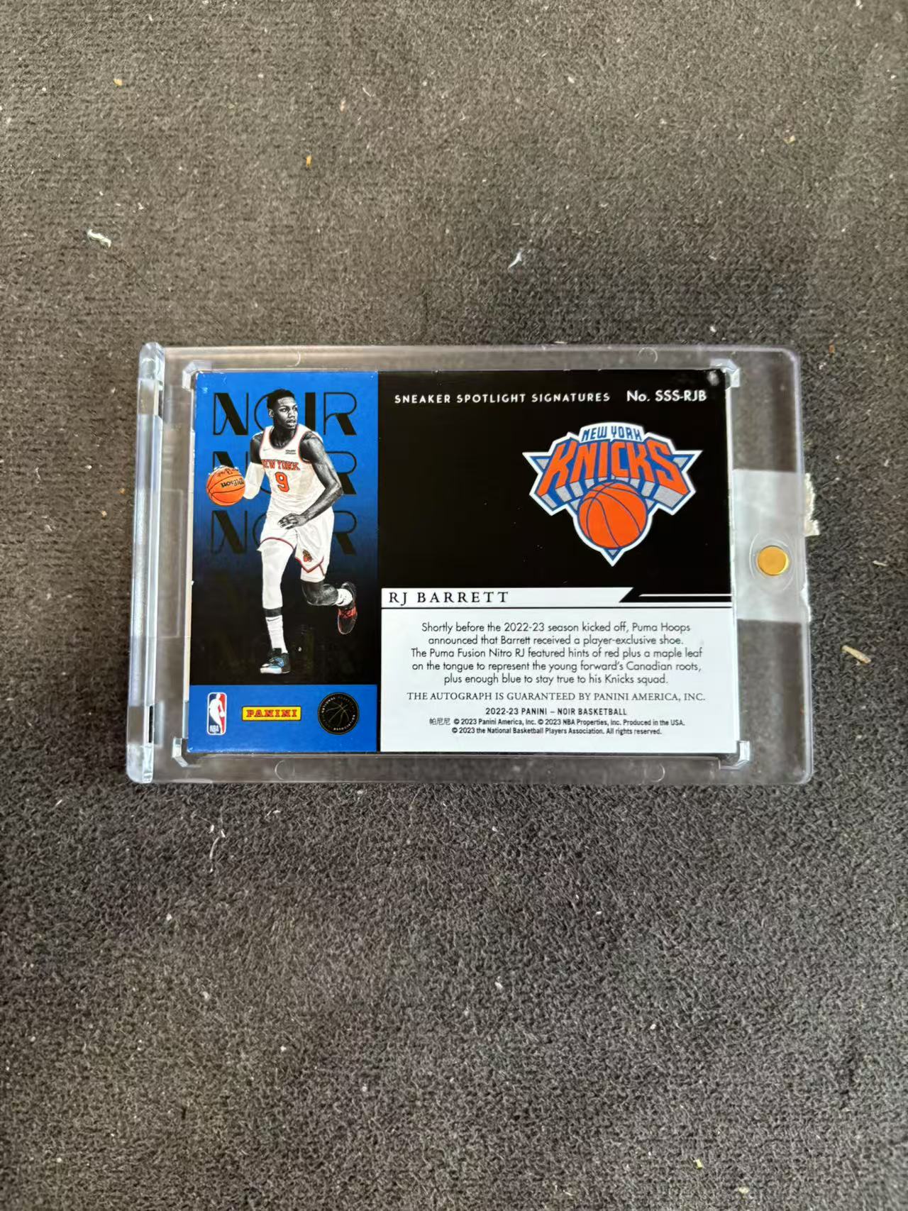 2022-23 Panini Noir R.J. Barrett 浮鸟 RJB 巴雷特 诺尔 鞋灯 签字 卡签 99编 卡淘