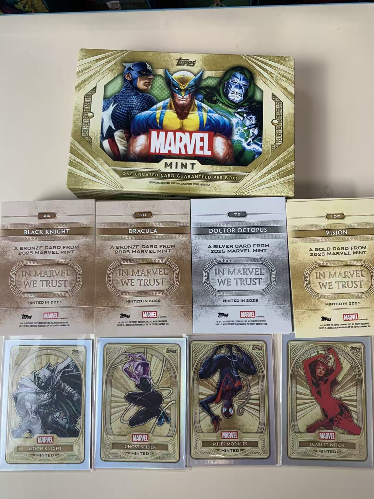2025 Topps Marvel (MCU) Mint 漫威 TC Minted 银折 Lot 全套1-100 钢铁侠 蜘蛛侠 尼克弗瑞 金 ...