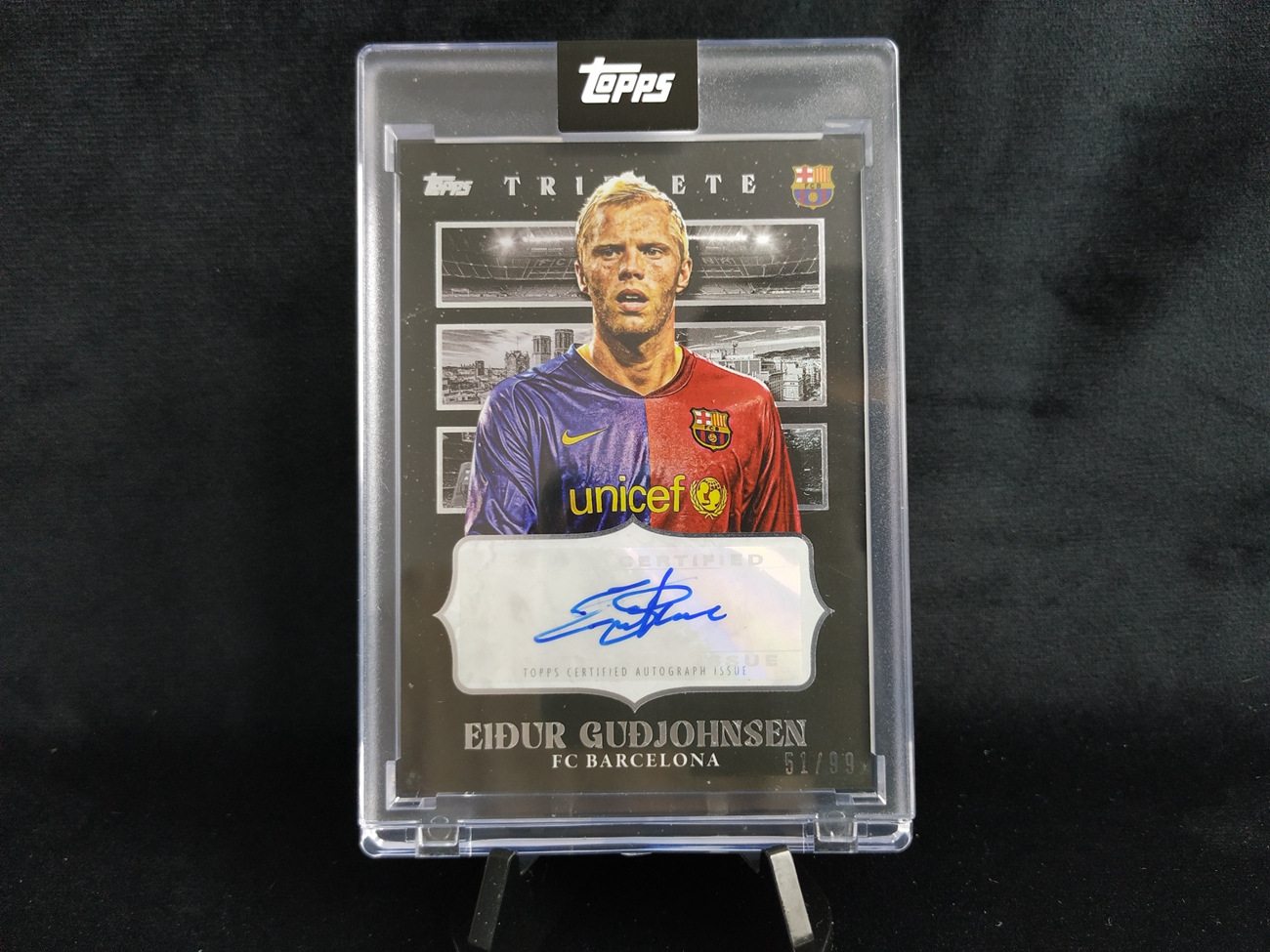 7-14【钢蛋儿拍卖】wxxg 710 topps 2024 Triplete 巴塞罗那 巴萨 三冠王 高端队盒 单人签 签字 99编 古庄臣 ...