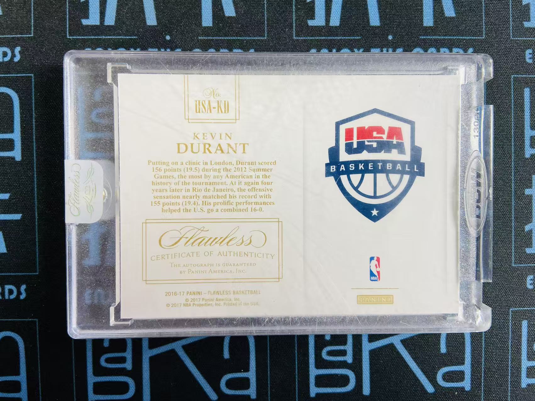 【扒卡拍卖】【拍前请看描述】2016-17 Panini Flawless Kevin Durant 手提 凯文 杜兰特 KD 死神 美国队 ...