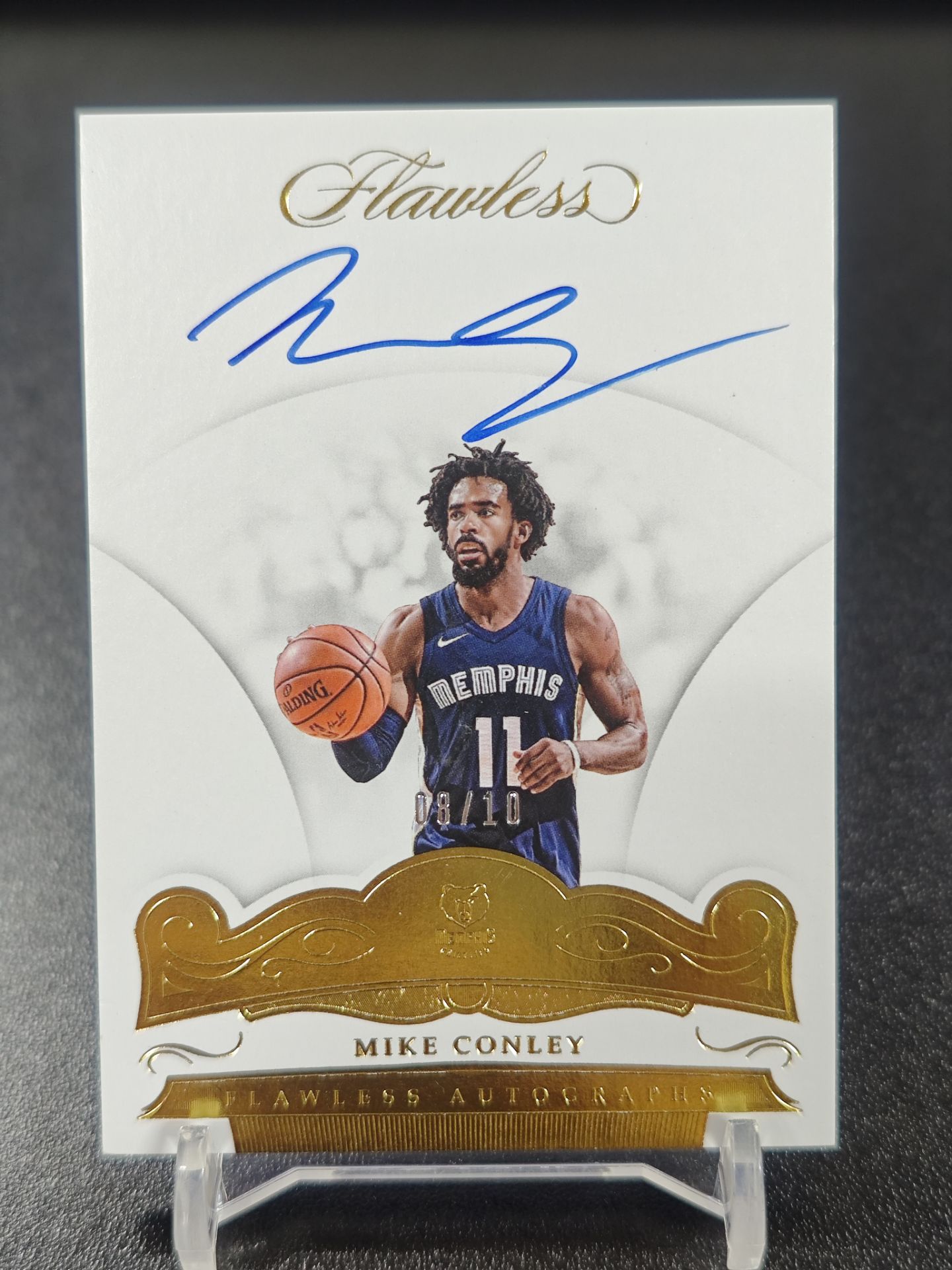 【浩行拍卖 截标预付82%】2017-18 panini Flawless mike conley 手提 灰熊 迈克 康利 签字 卡签 8/ ...