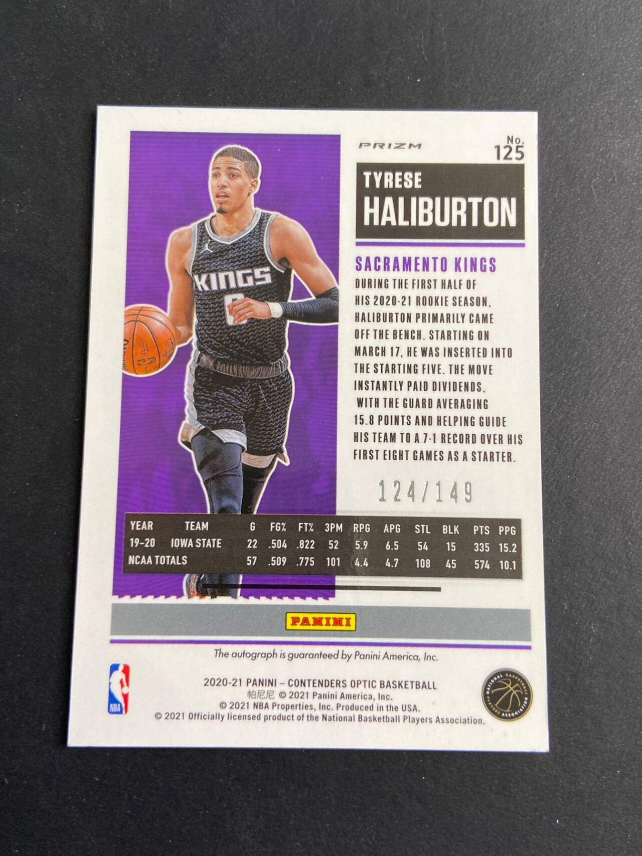 2020-21 Panini Contenders Optic Tyrese Haliburton RC 【肥猫代卖】G10T 球票op 国王 ...