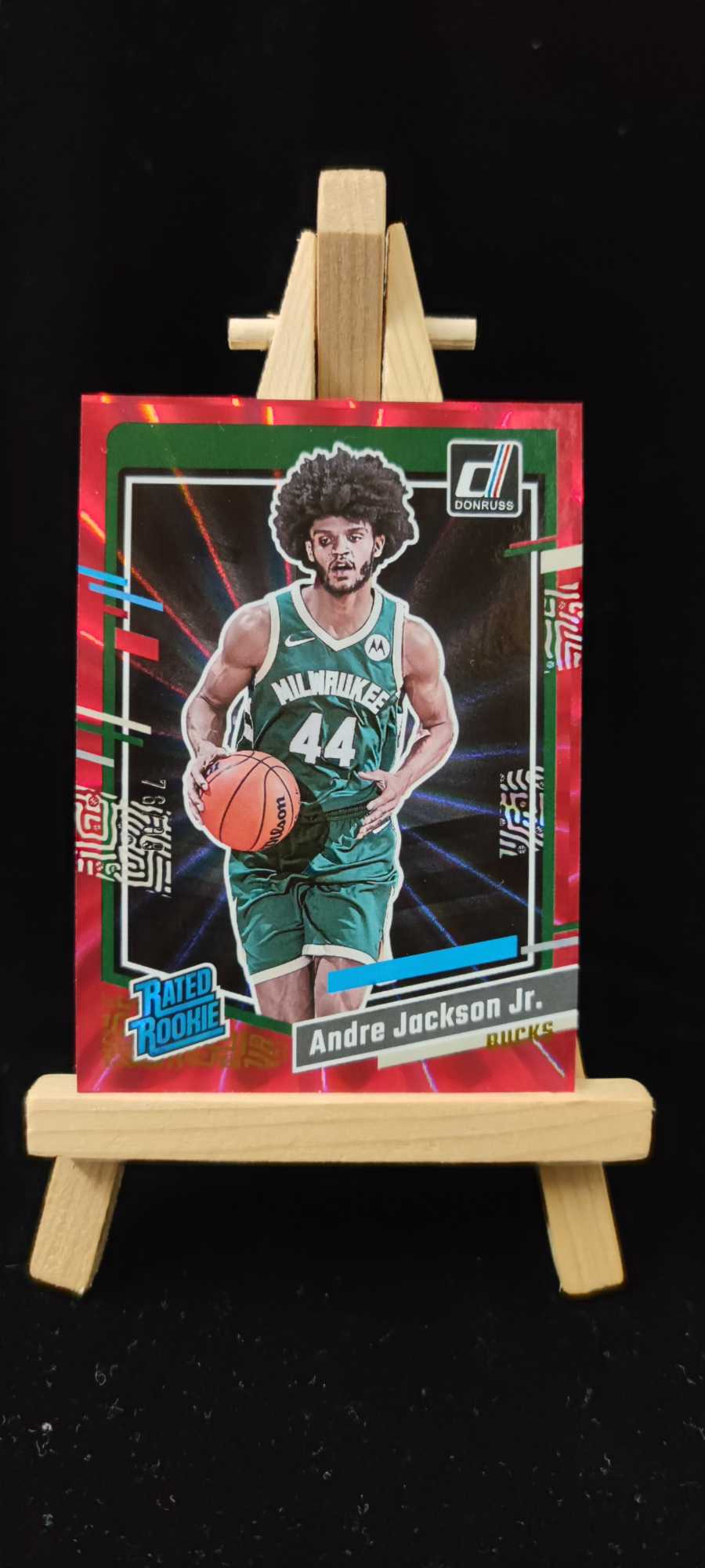 2023-24 Panini Donruss Andre Jackson Jr. RC 雄鹿 小安德烈 杰克逊 新秀RC 红佛光折 折射 76 ...