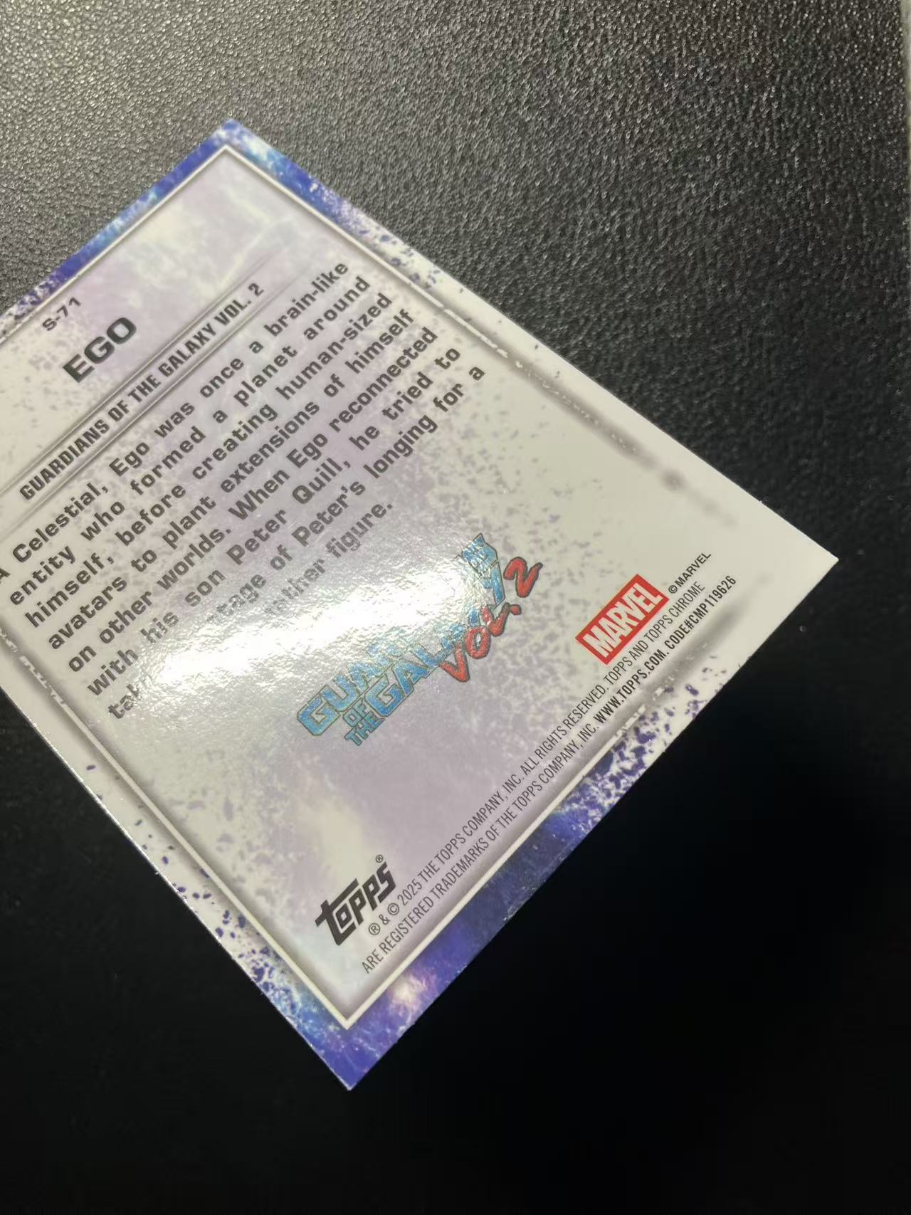 2025 Topps Chrome Marvel Ego 漫威Chrome 伊戈 91/99编 变化版 大比例 Base 银河护卫队 星爵父亲 ...