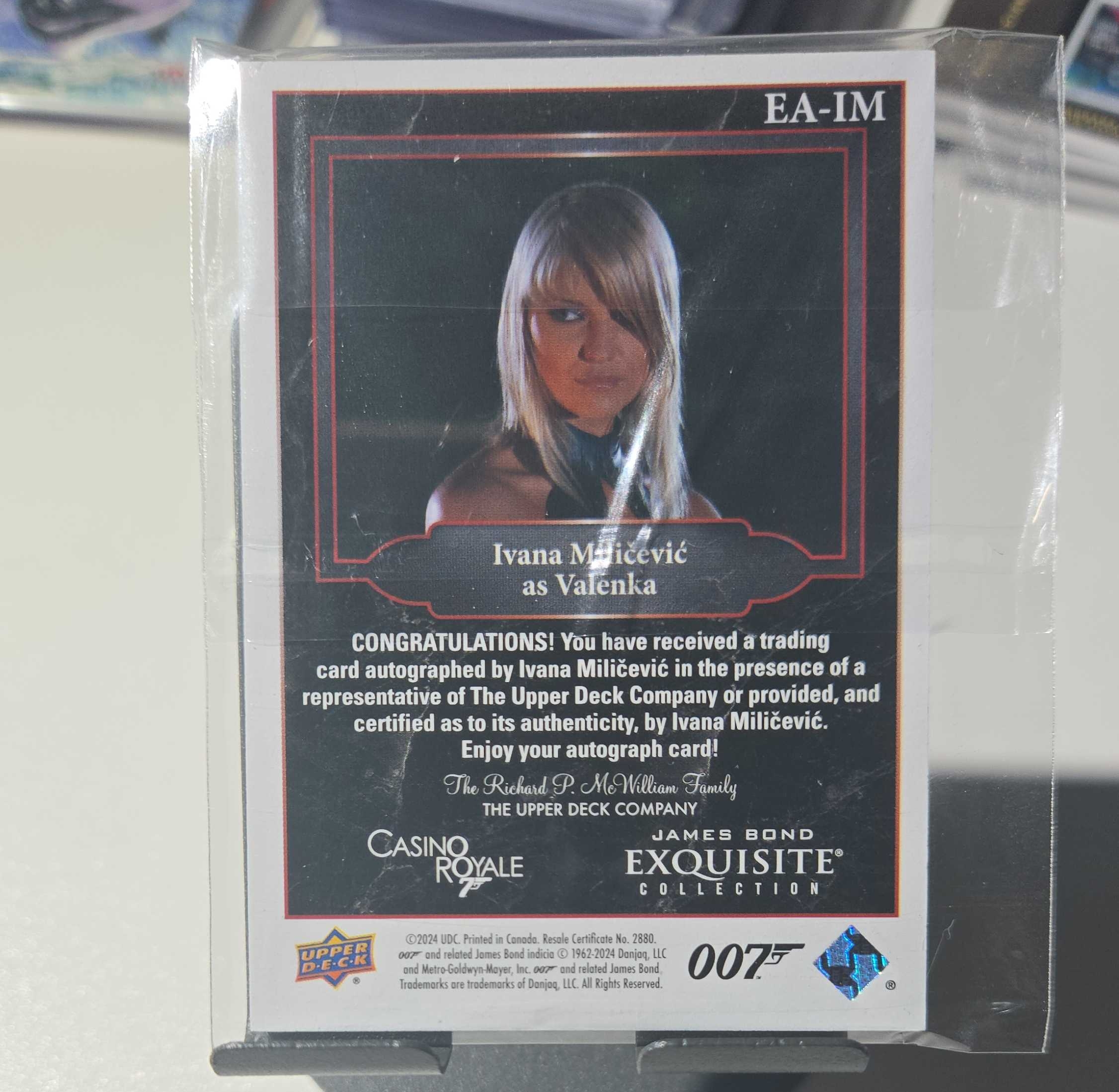 2023-24 upper deck Black diamond 黑钻 007 Lvana Milicevic 饰演 Valenka 演员签 ...