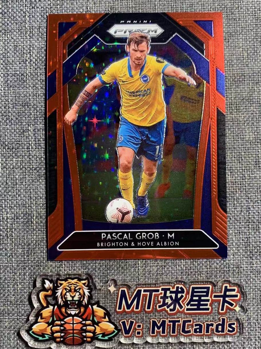 【MT球星卡】2020-21 Panini Prizm pascal grob 英超 PZ 布莱顿 格罗斯 21/28编 红星星折 折射 低编 ...