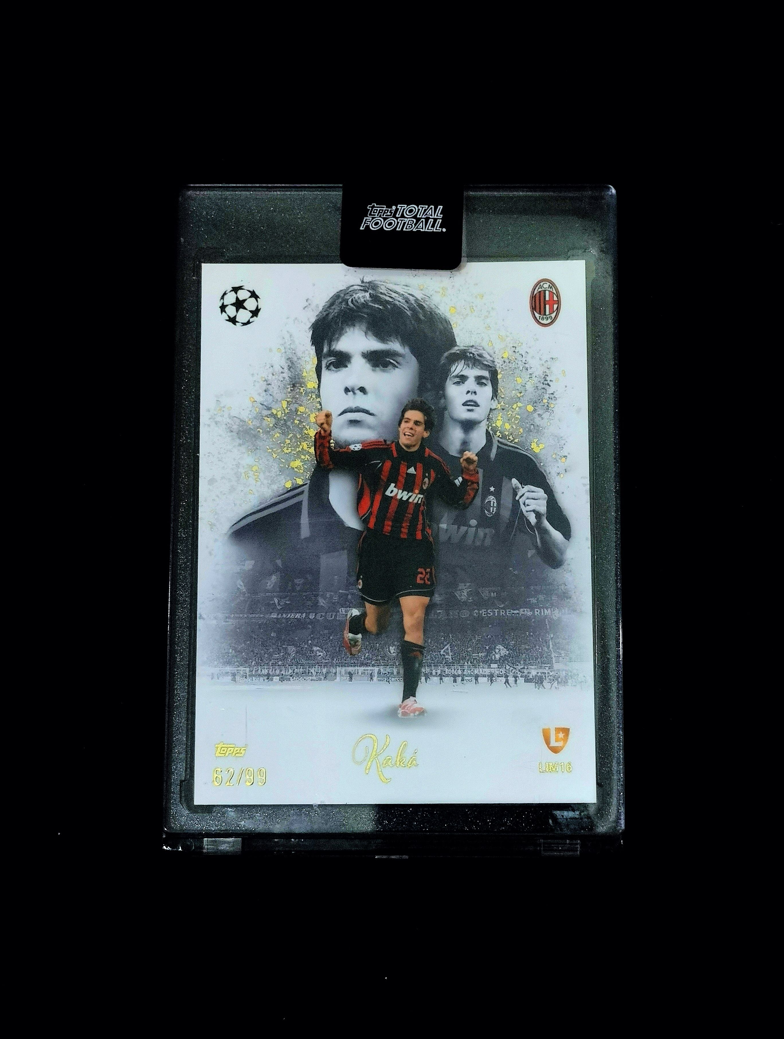 2023 Topps total football Kaka 卡卡 三头烫金泼墨限定卡 62/99编 绝版稀有 实卡极帅 AC米兰皇马巴西 ...