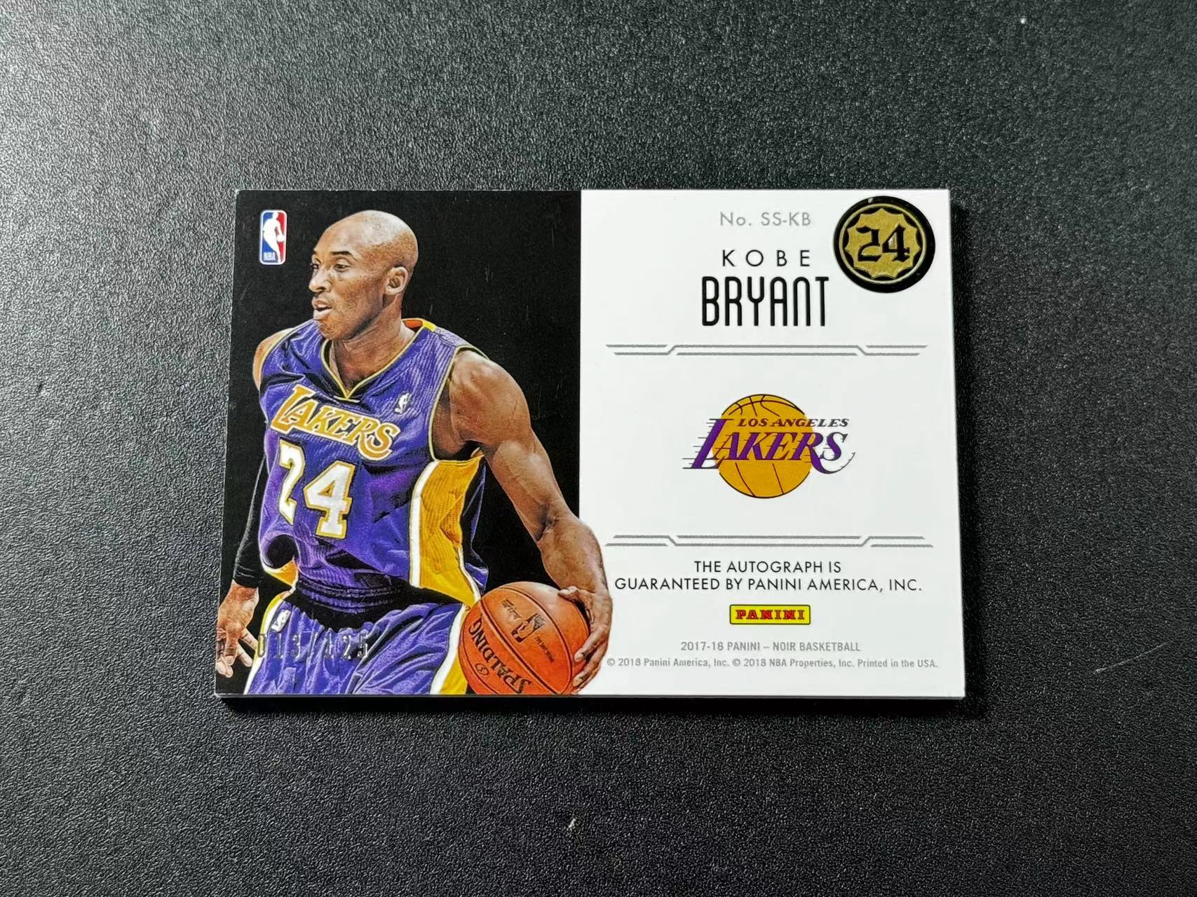 【喷子拍卖】2017-18 panini noir Kobe Bryant 洛杉矶湖人 科比 布莱恩特 聚光灯 Spotlight 125编 ...