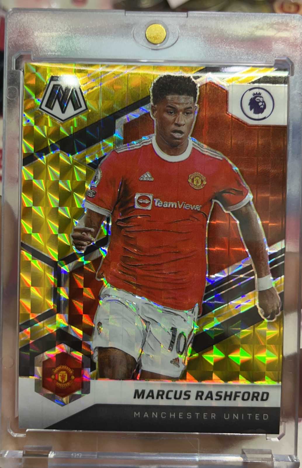 2021-22 Panini Mosaic Marcus Rashford 马赛克 曼联队服版 拉师傅 马库斯 拉什福德 金折 1/8编 8编 ...