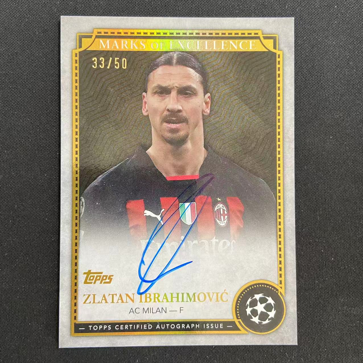 2024 Topps 欧战博物馆 Zlatan Ibrahimovic 伊布拉希莫维奇 Marks of Excellence SP肖像签字 ...
