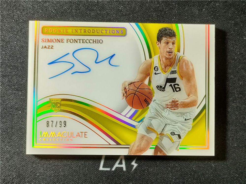 【LA拍卖】2022-23 Panini Immaculate Simone Fontecchio 爱咪咪系列 新秀RC 西蒙 方特奇奥 爵士 ...