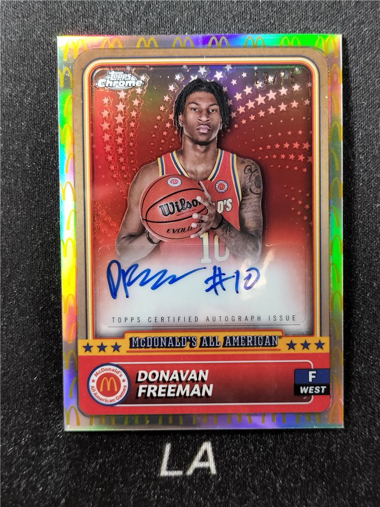 【LA拍卖】2024 Topps Chrome McDonald's All American Donavan Freeman 麦当劳全明星 ...